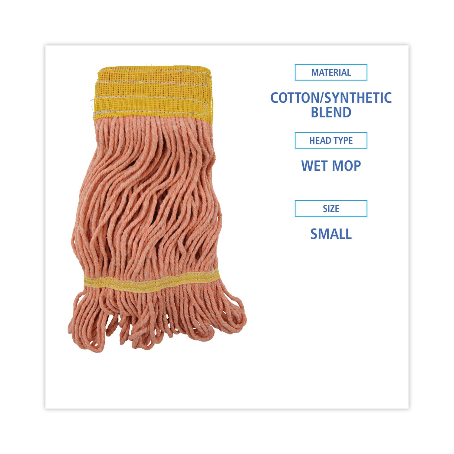 Boardwalk Su per Loop Wet Mop Head Cotton Synthetic Fiber 5 Headband ...