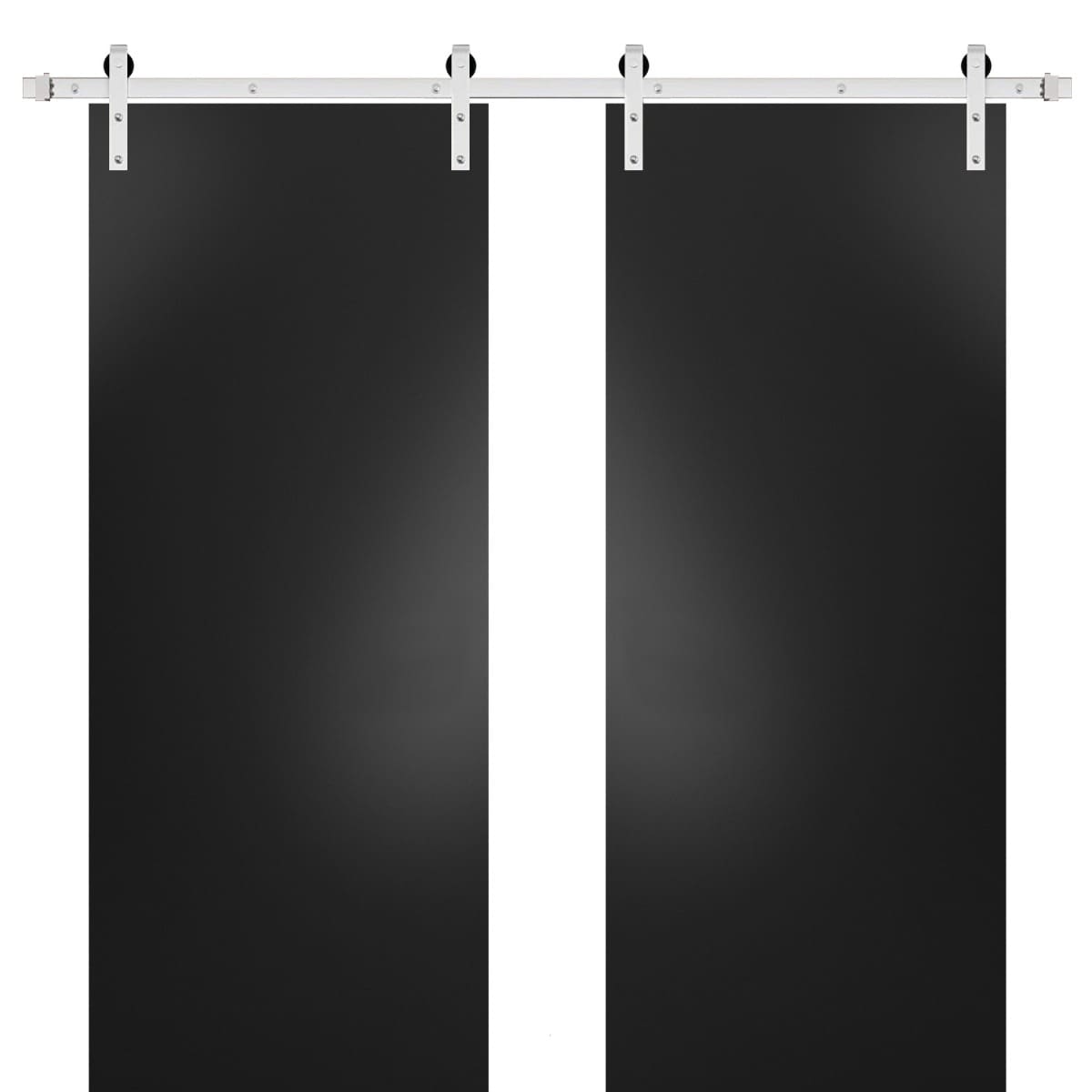 SARTODOORS Sturdy Double Barn Door with Hardware - Planum 0010 Black ...