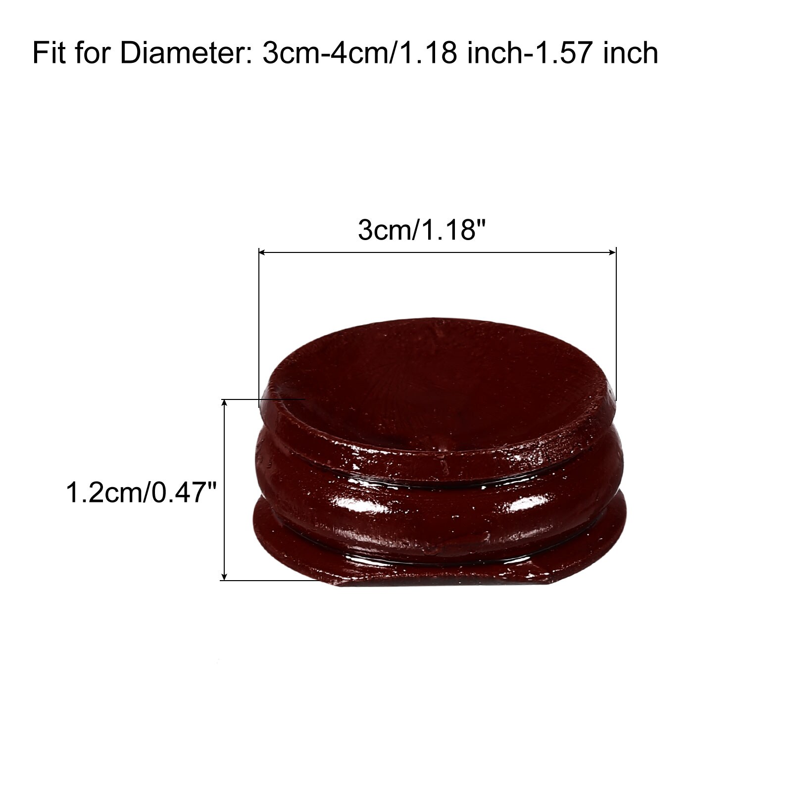 Unique Bargains Wooden Ball Stand Holders Displays Base 3/4cm Red for ...