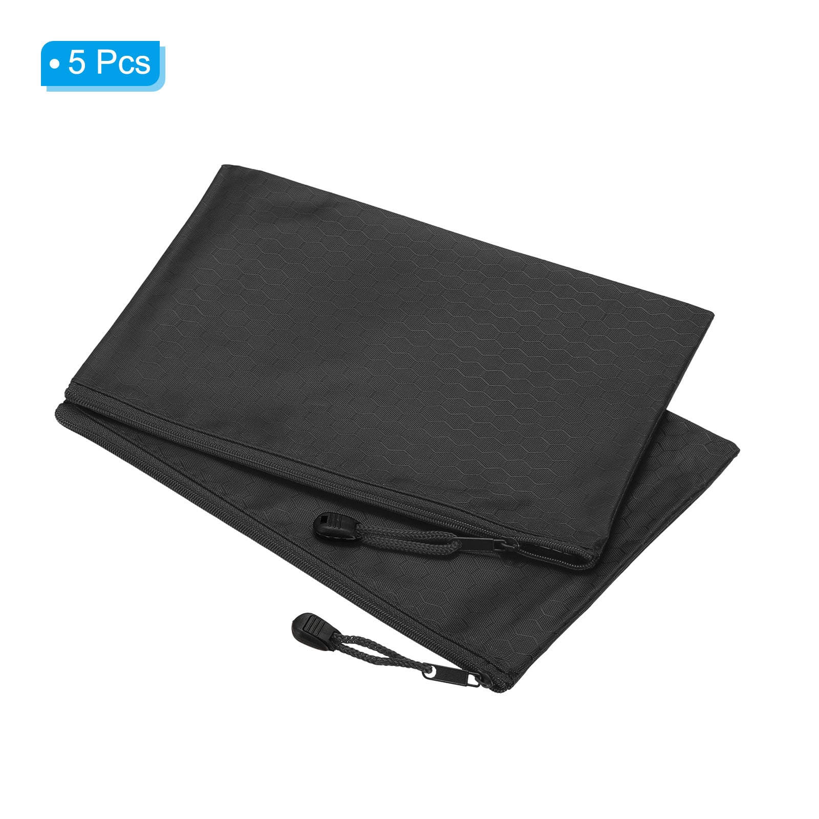 PATIKIL Waterproof Zipper File Bags 5pcs A5 Document Holders Pencil ...