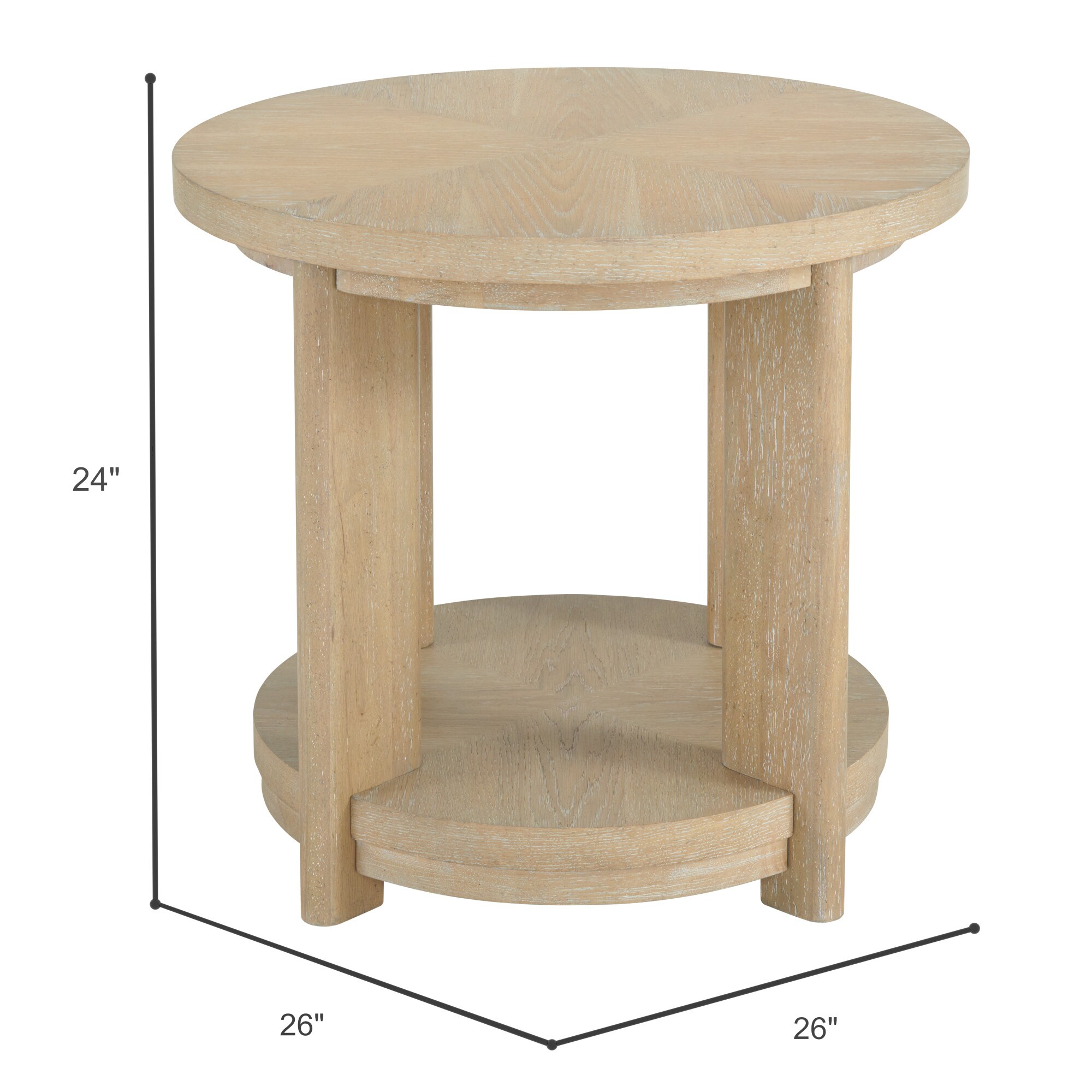 Blisstyle Tan Round Accent Table Unique Modern Coffee Table Decor for ...