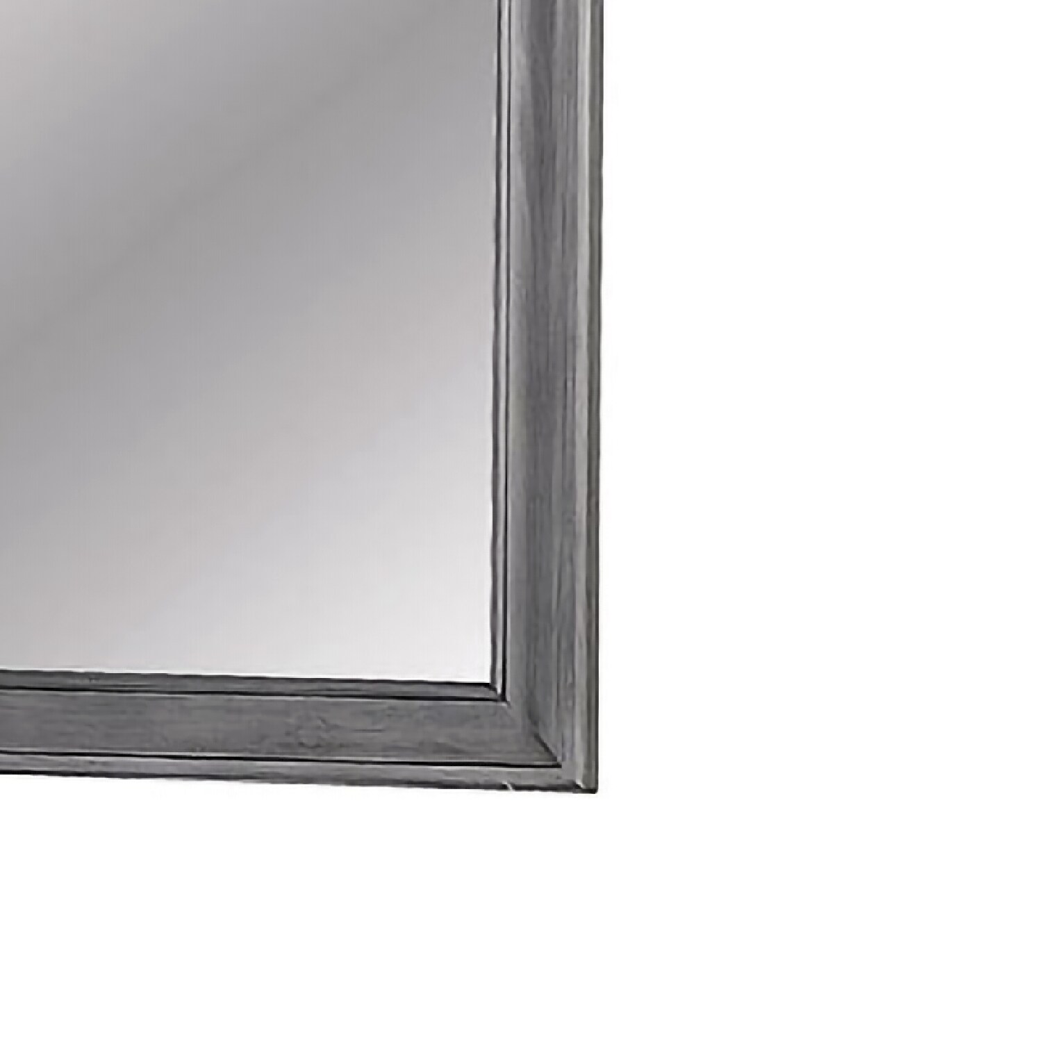 Benzara Mirror with Wooden Frame with Molded Trim-Gray in the Mirrors ...