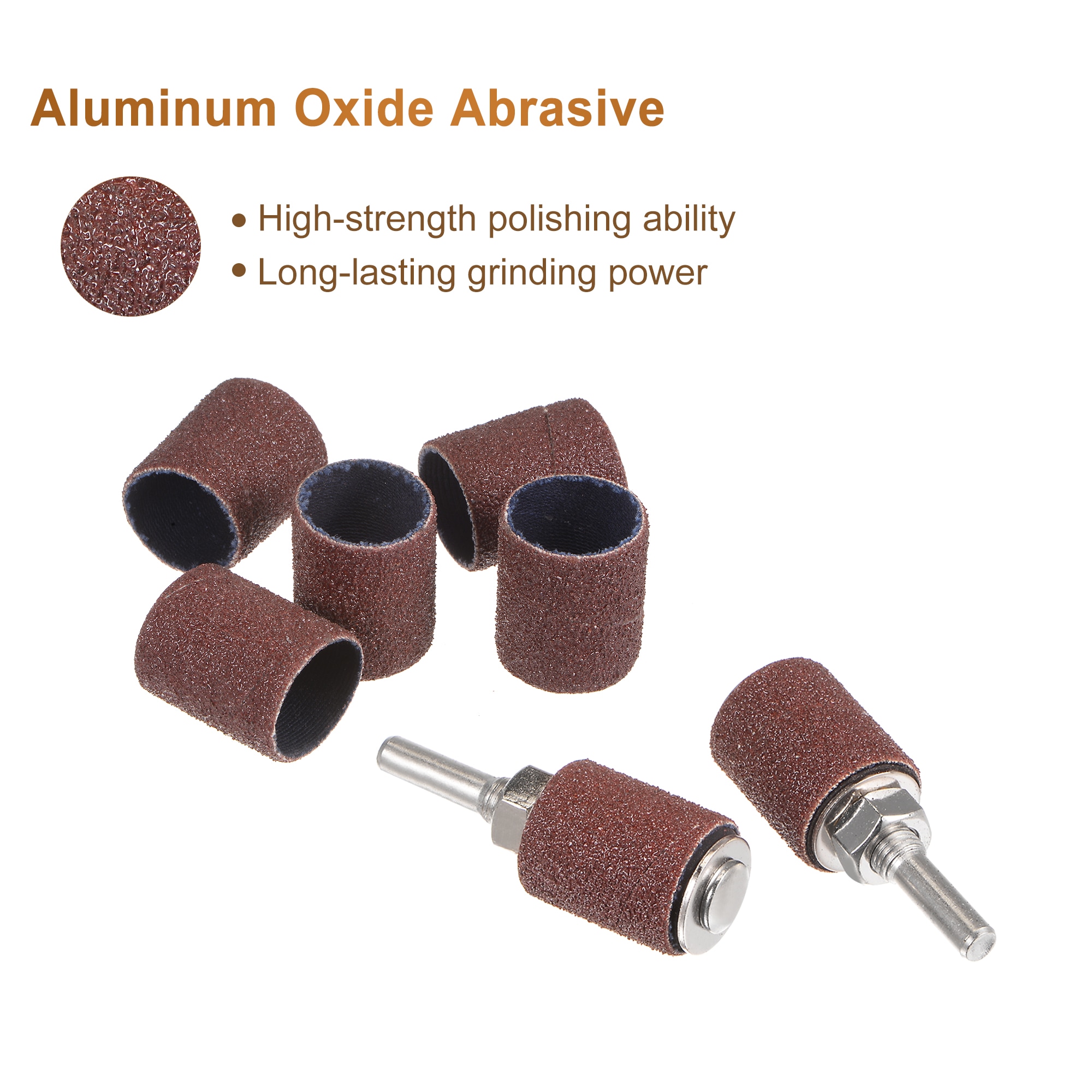 Unique Bargains 30pcs 3/4-Inch Sanding Sleeves Sandpaper Set 80 Grit ...