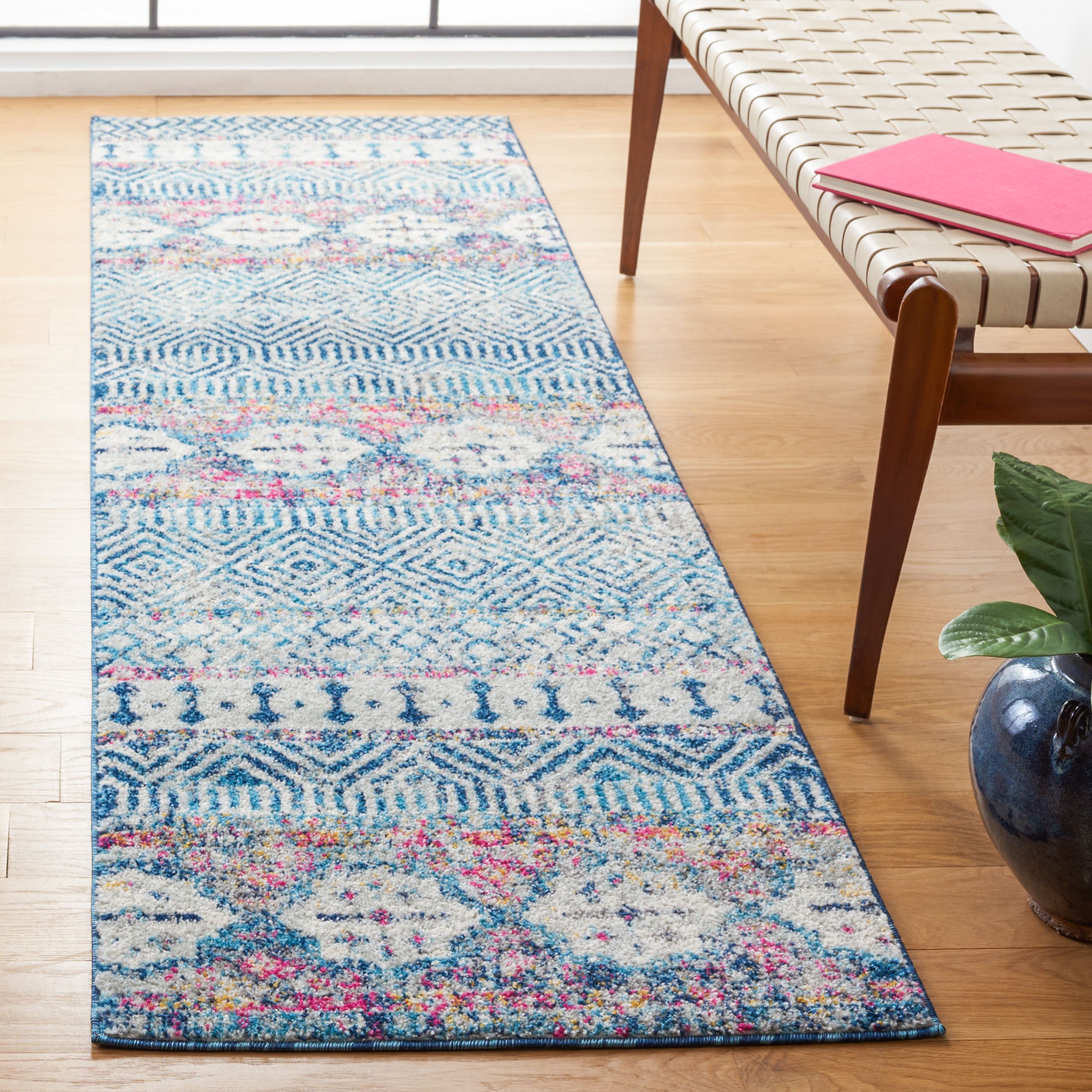 Safavieh Madison 797K Denim Blue Purple 2 x 12 Runner rug in the Rugs ...