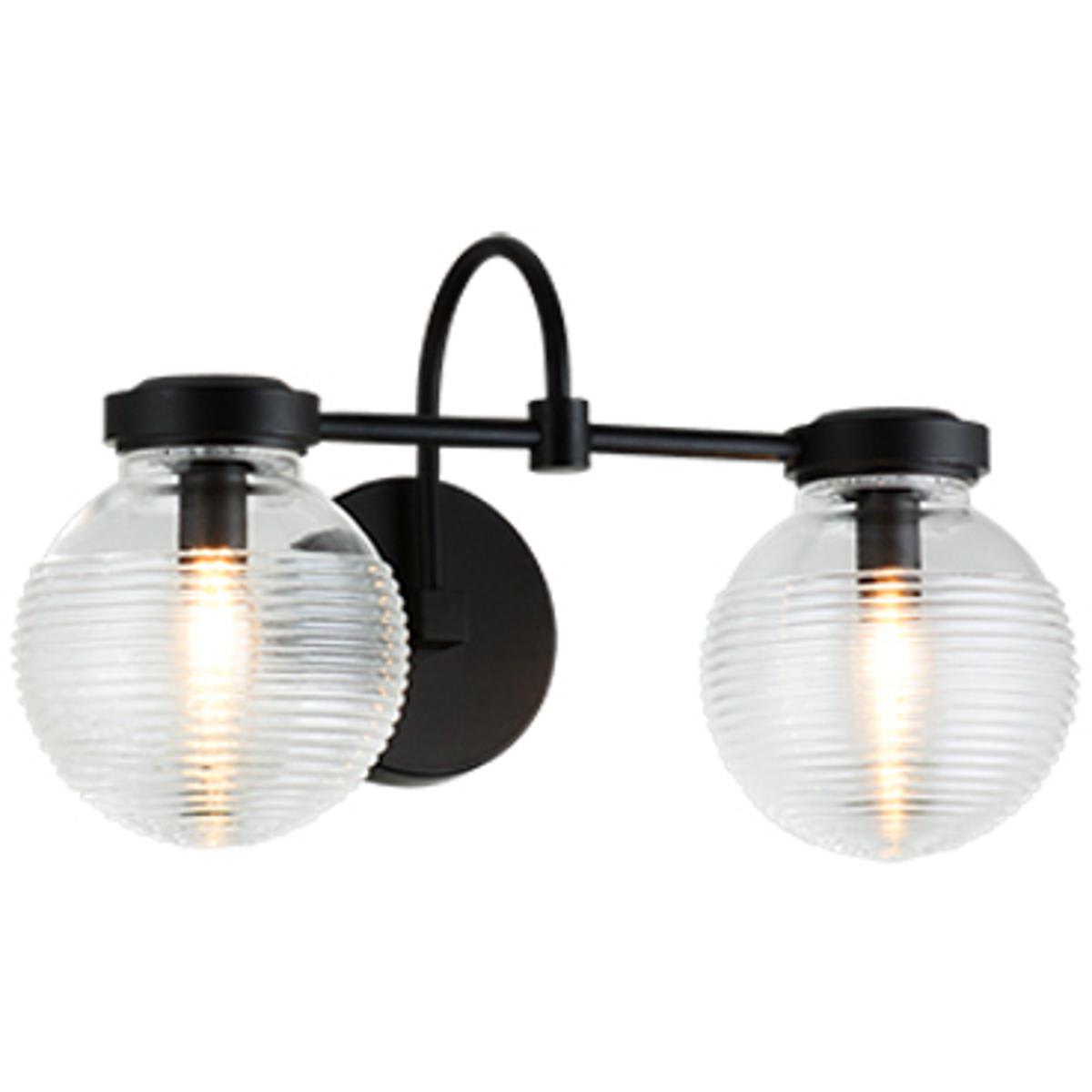 Matteo Lighting W84002MBCL Ridge Wall Sconce Wall Light in Matte Black ...