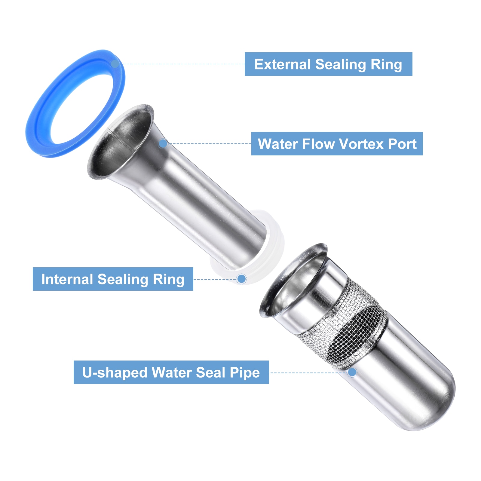 Unique Bargains Shower Floor Drain Odor Preventer 100 x 42mm/3.9 Inch x ...