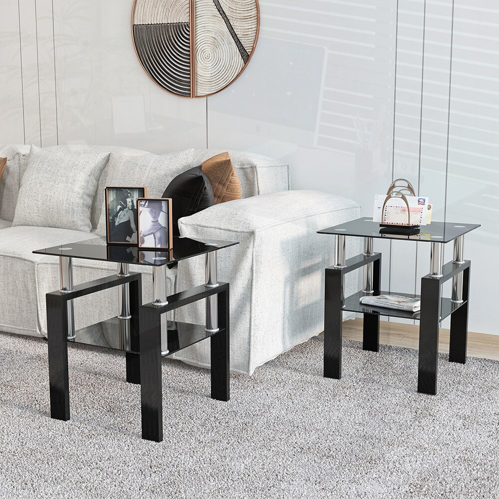 SunJet Solid Oak Center Table with Storage Shelf 2 Drawers Coffee Table ...
