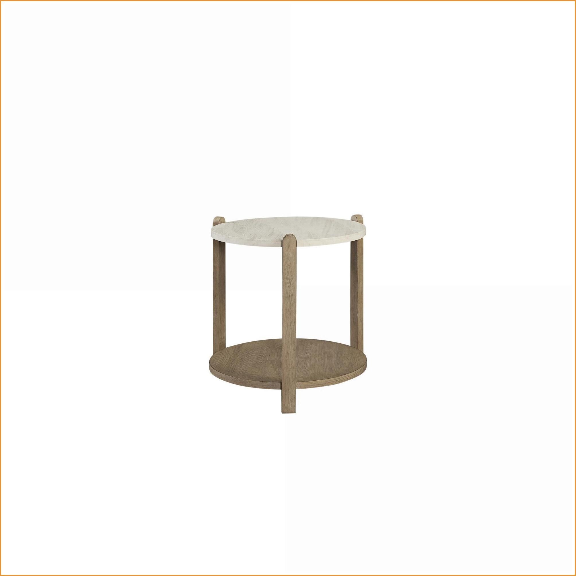 Watnature Toffee Finish Coffee Table with Natural Stone Top Sturdy Legs ...