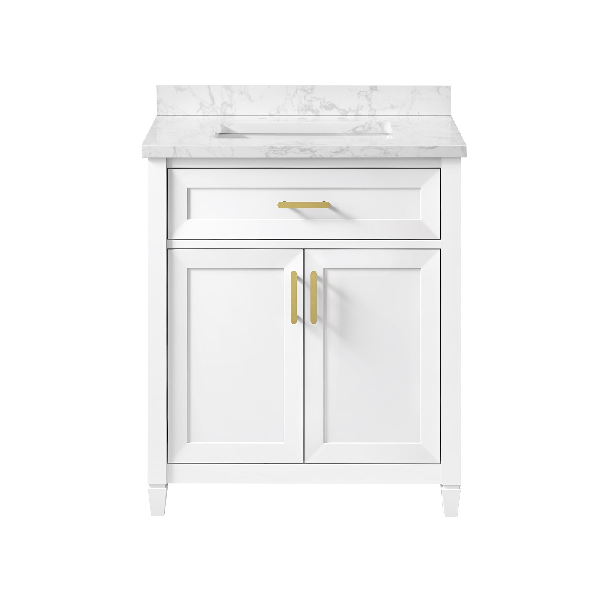 allen + roth Lancashire 30-in White Undermount Single Sink Bathroom ...