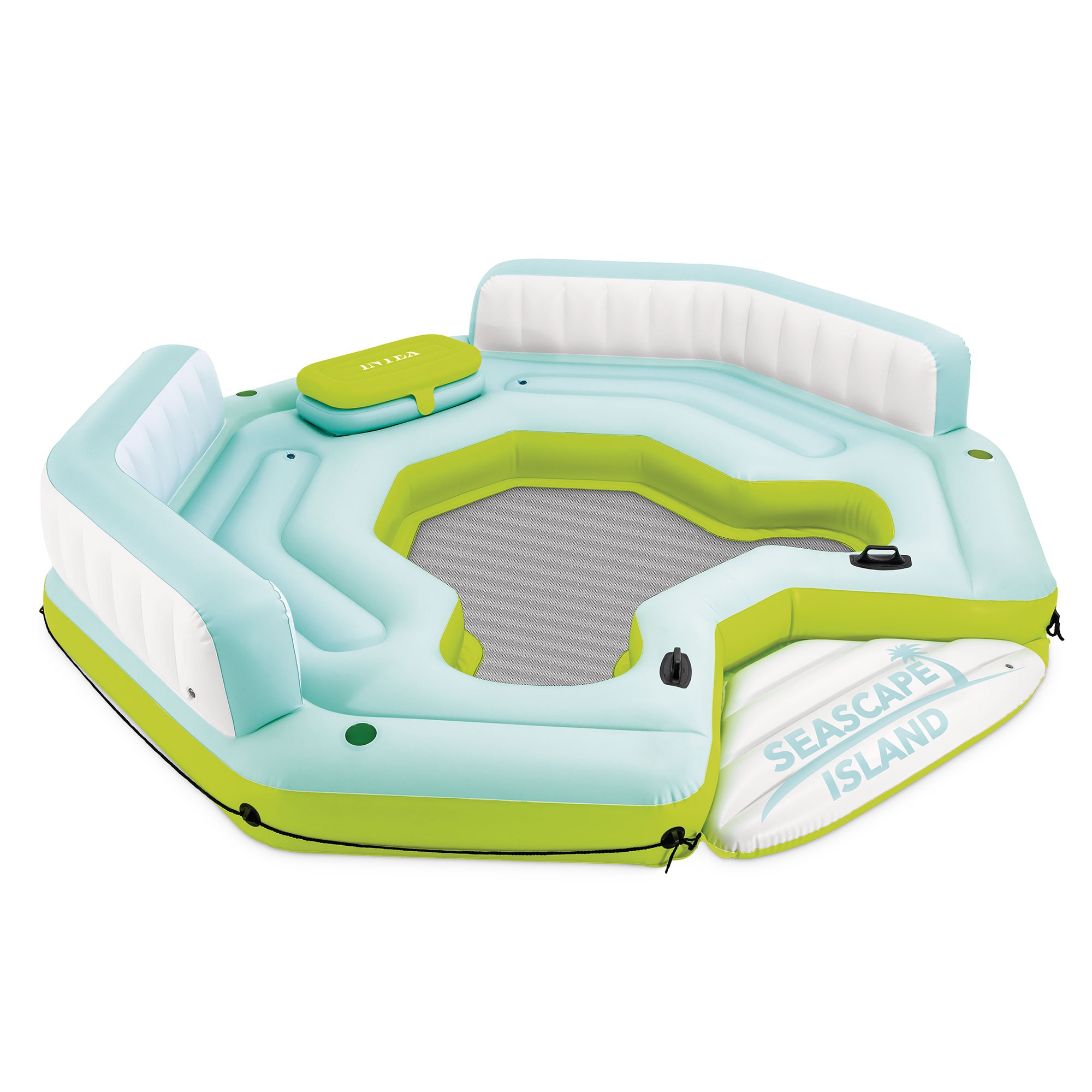 Intex Seascape Island Inflatable Water Lounge with Built In Cooler and ...