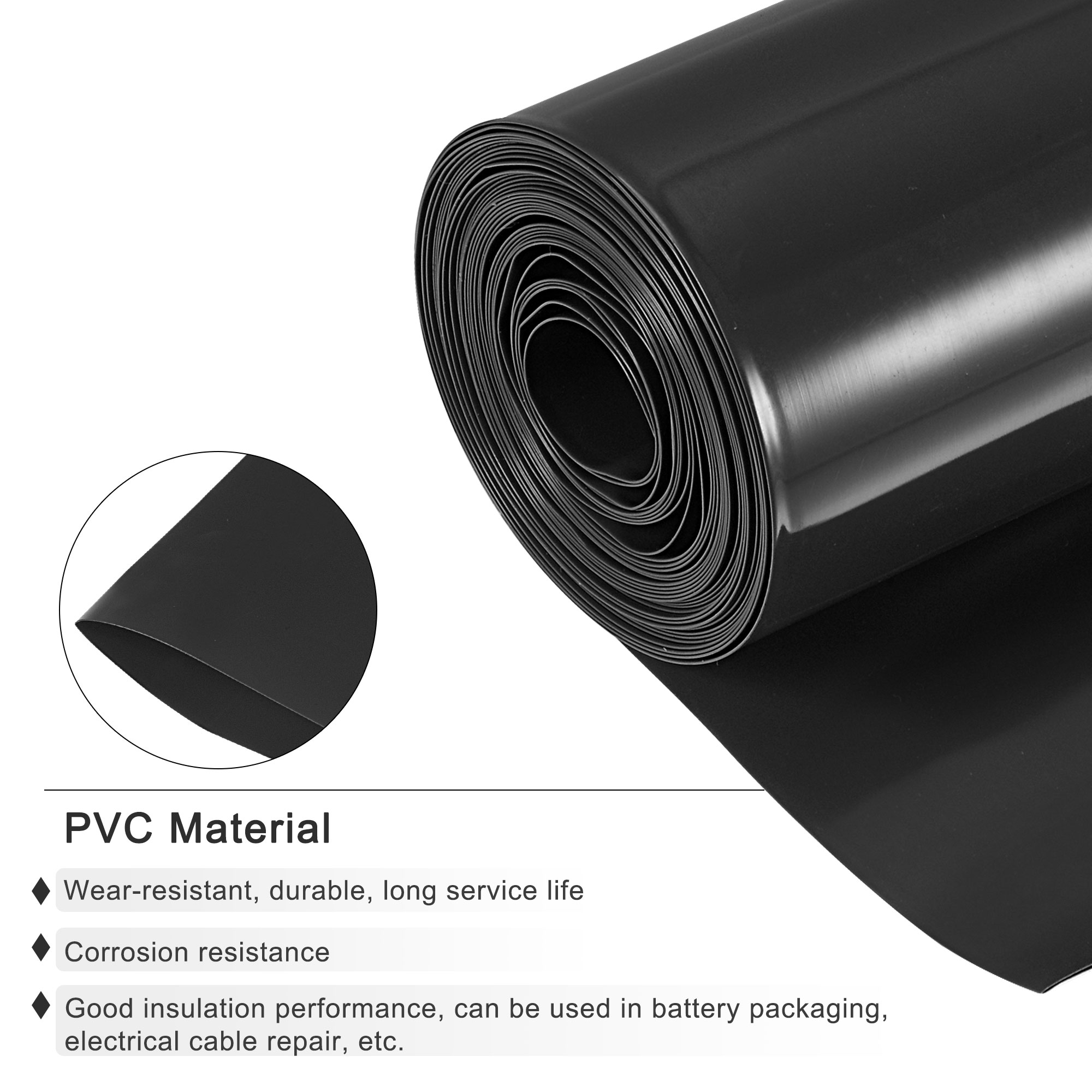 Unique Bargains Battery Wrap PVC Heat Shrink Tubing 158mm Dia 250mm ...