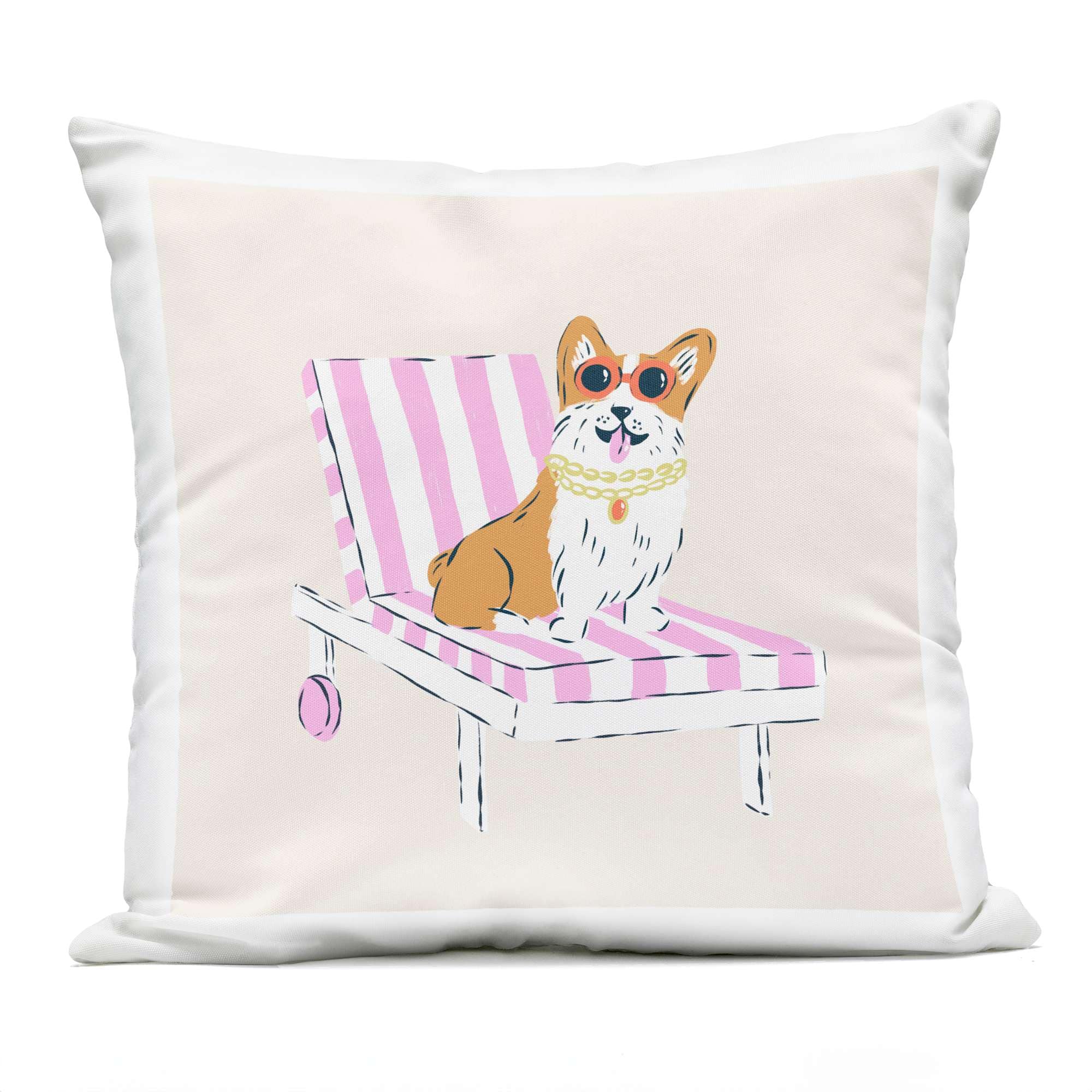 Corgi in Lounge Chair Outdoor Decorative Pillows at Lowes.com