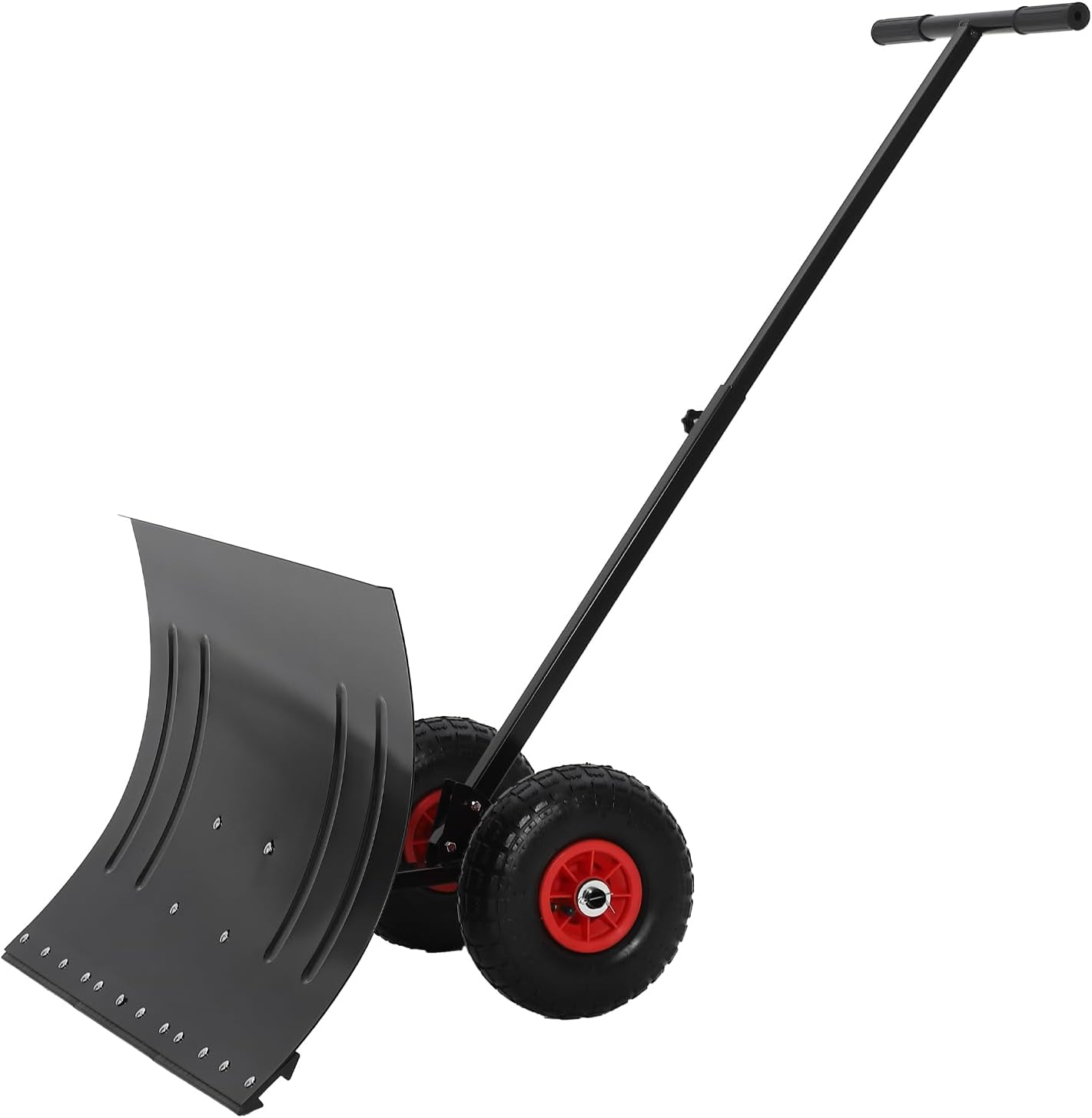 GAOMON 29-In Wheeled Snow Pusher with Adjustable 5-Angle Blade ...