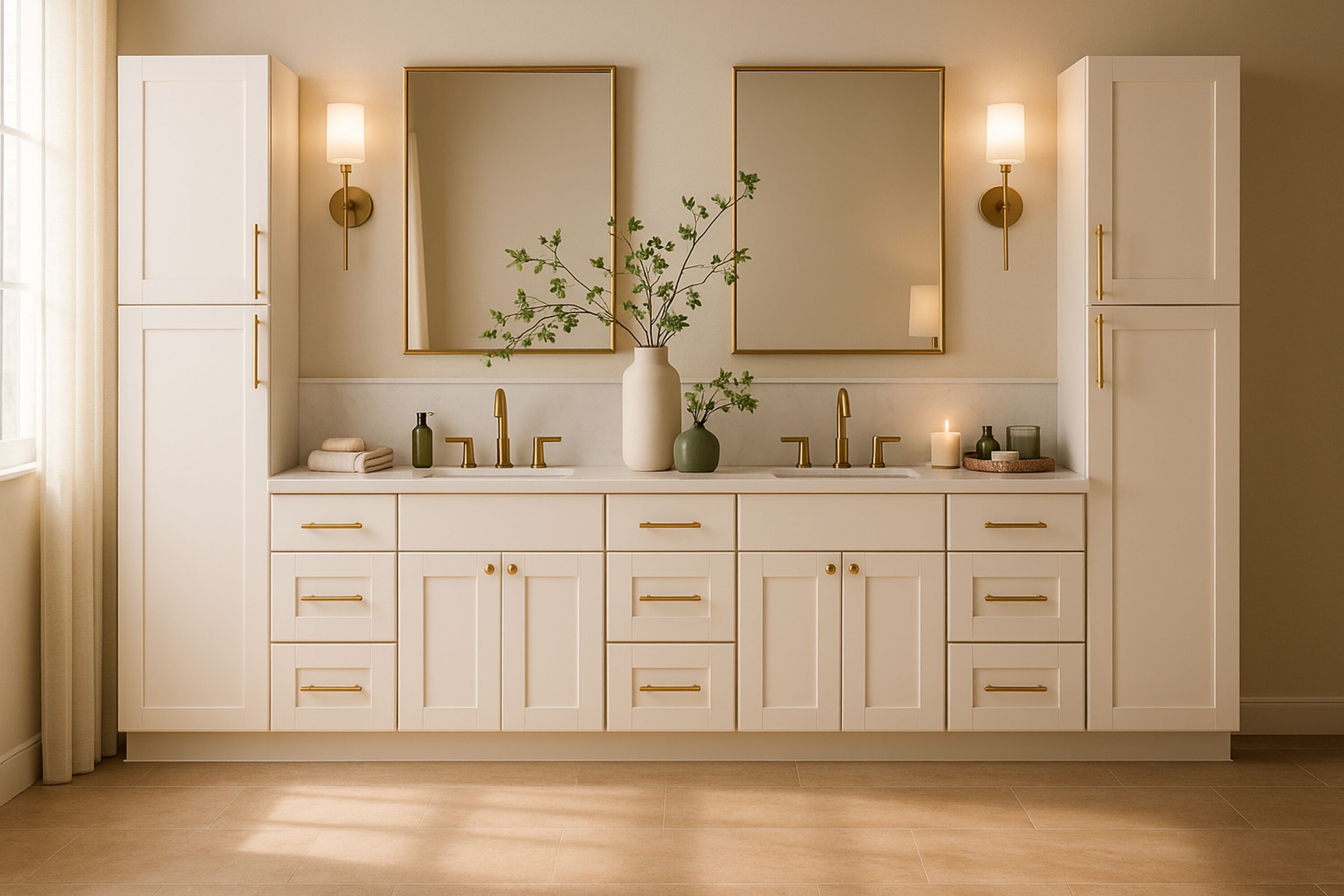 Arcade Green 24-in Timeless White Bathroom Vanity Base Cabinet without ...