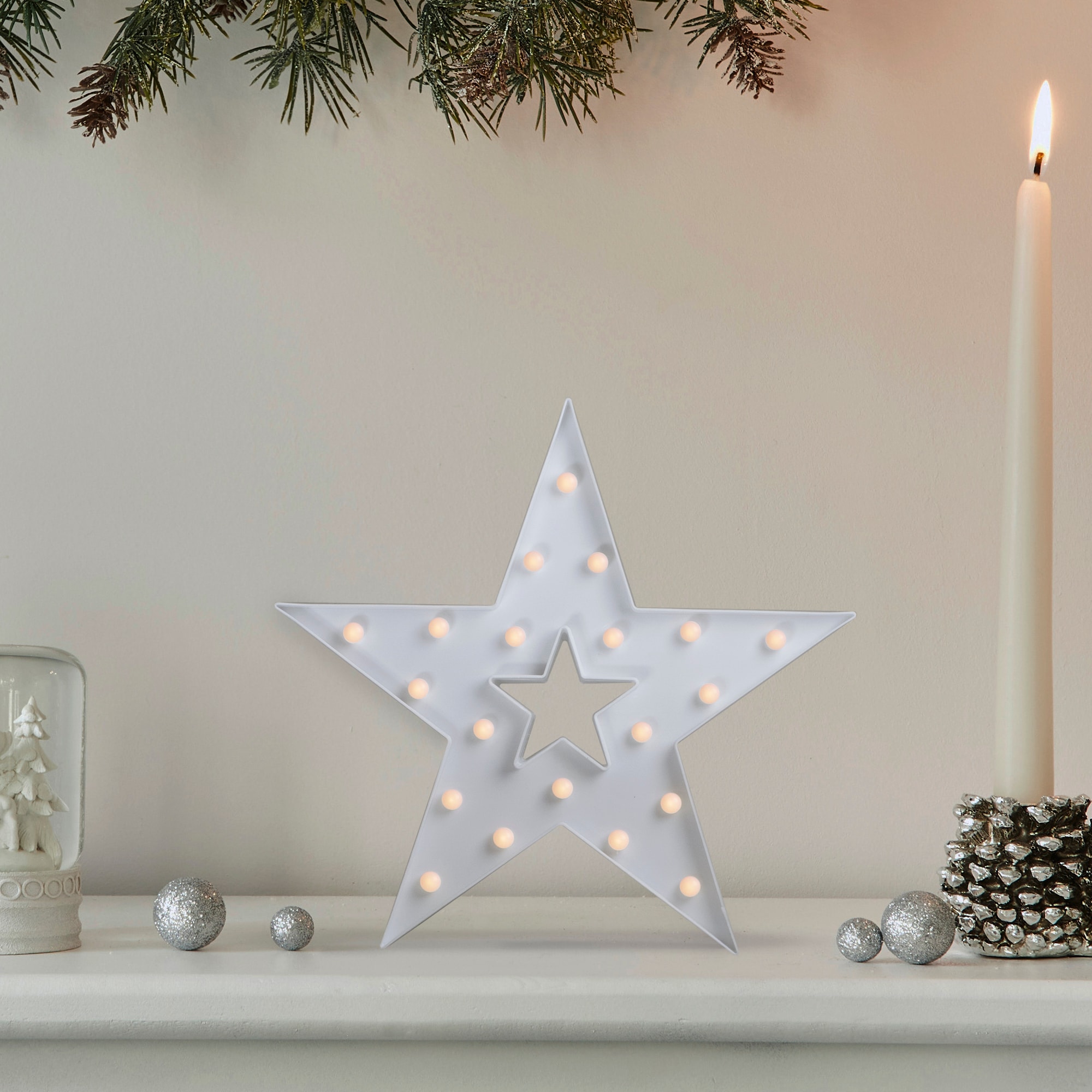 Northlight 14.25-in Lighted Star Battery-operated Christmas Decor ...