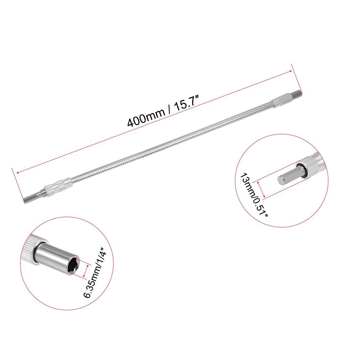 Unique Bargains Flexible Extension Screwdriver Bit Holder Magnetic ...