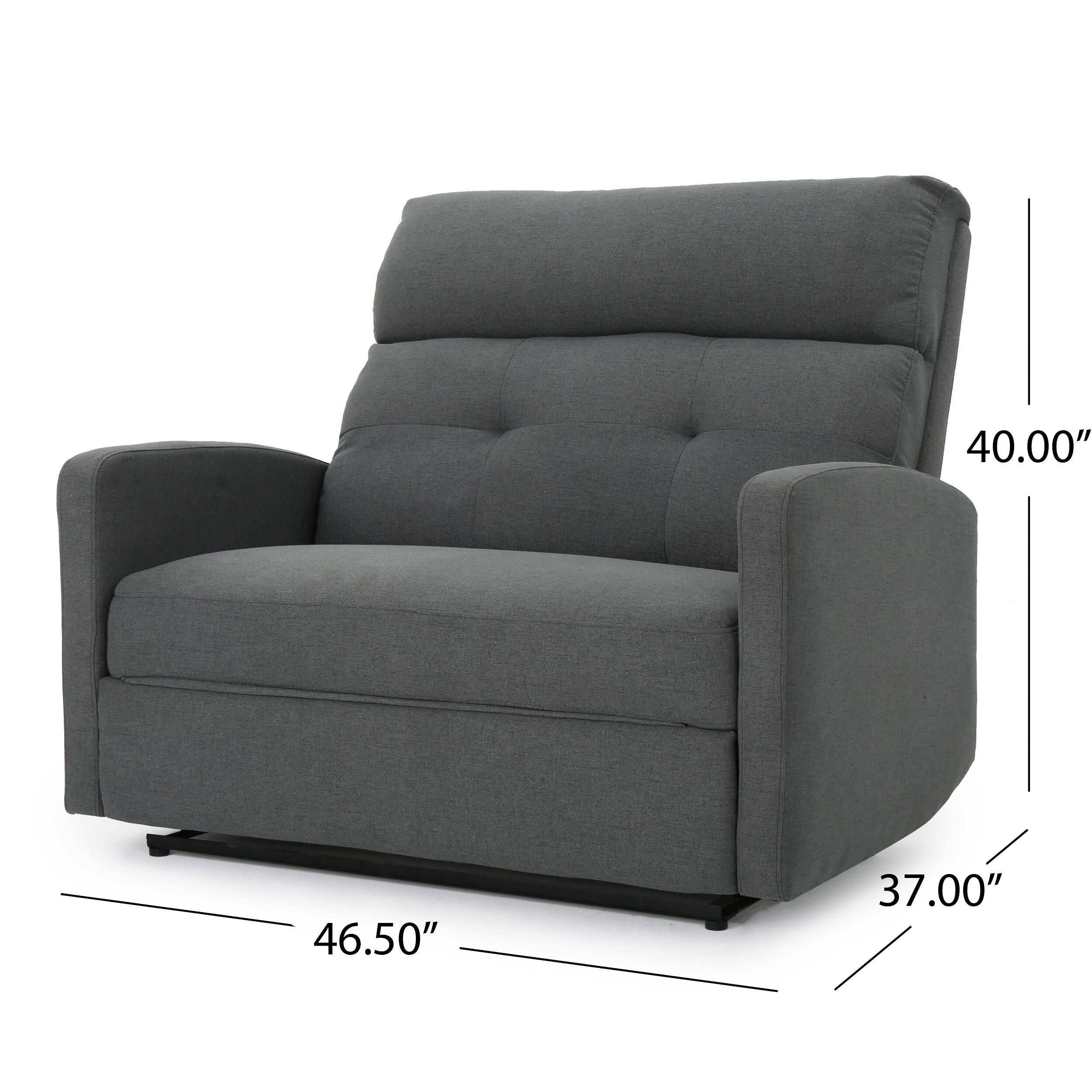 Christopher Knight Home Halima Fabric 2-seater Recliner Club Chair in the Recliners department ...