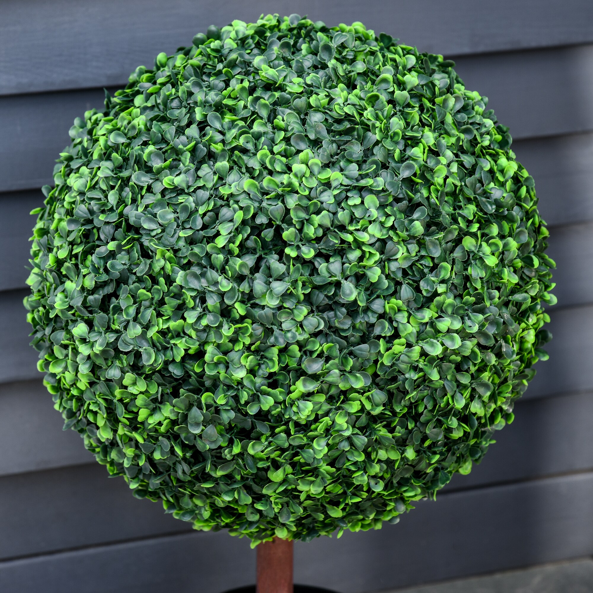 Huluwat Artificial Boxwood Topiary Ball Tree Fake Decorative Plant ...