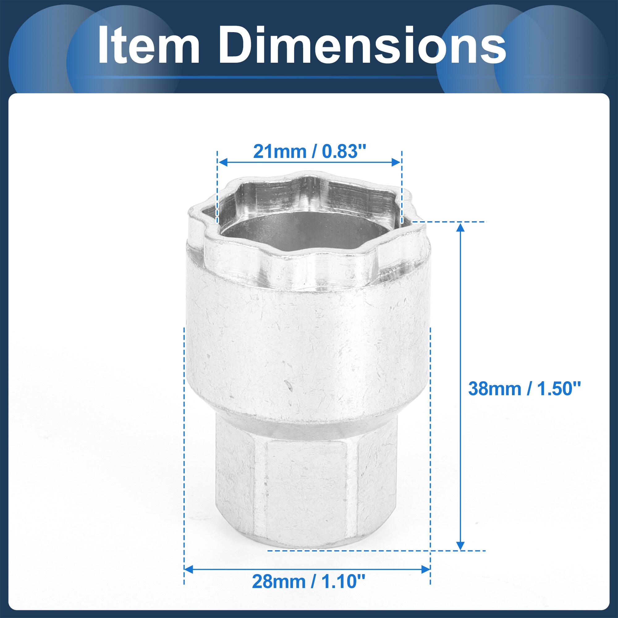 Unique Bargains Wheel Lock Lugnut #7605 Anti-theft Screw Nut Removal ...