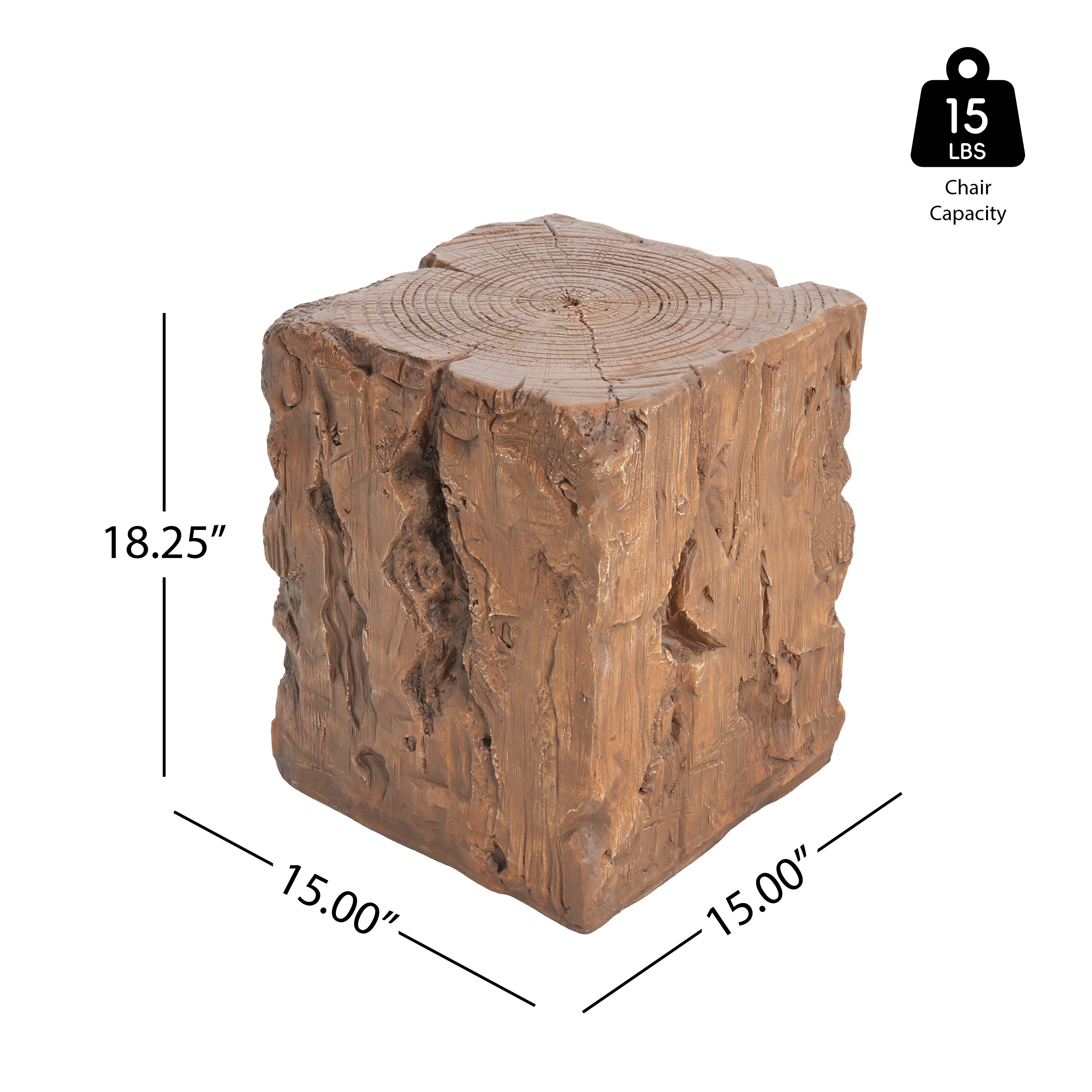 Christopher Knight Home Rustic Lightweight Concrete Outdoor Side Table ...