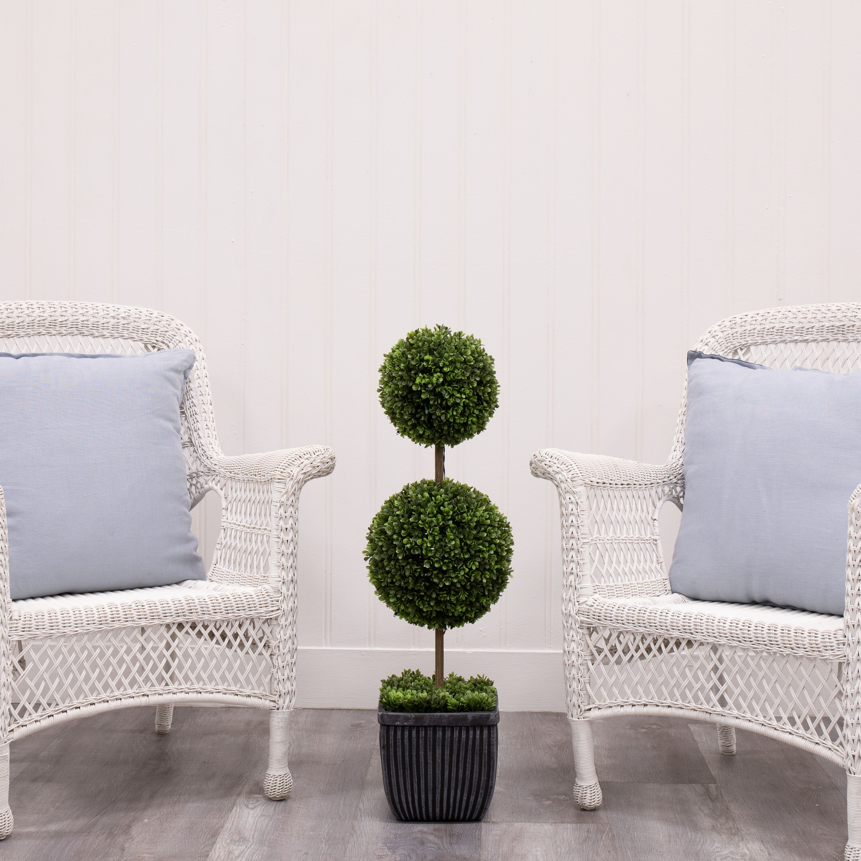 allen + roth 35-in Green Indoor Boxwood Artificial Plant T1001-LW at ...