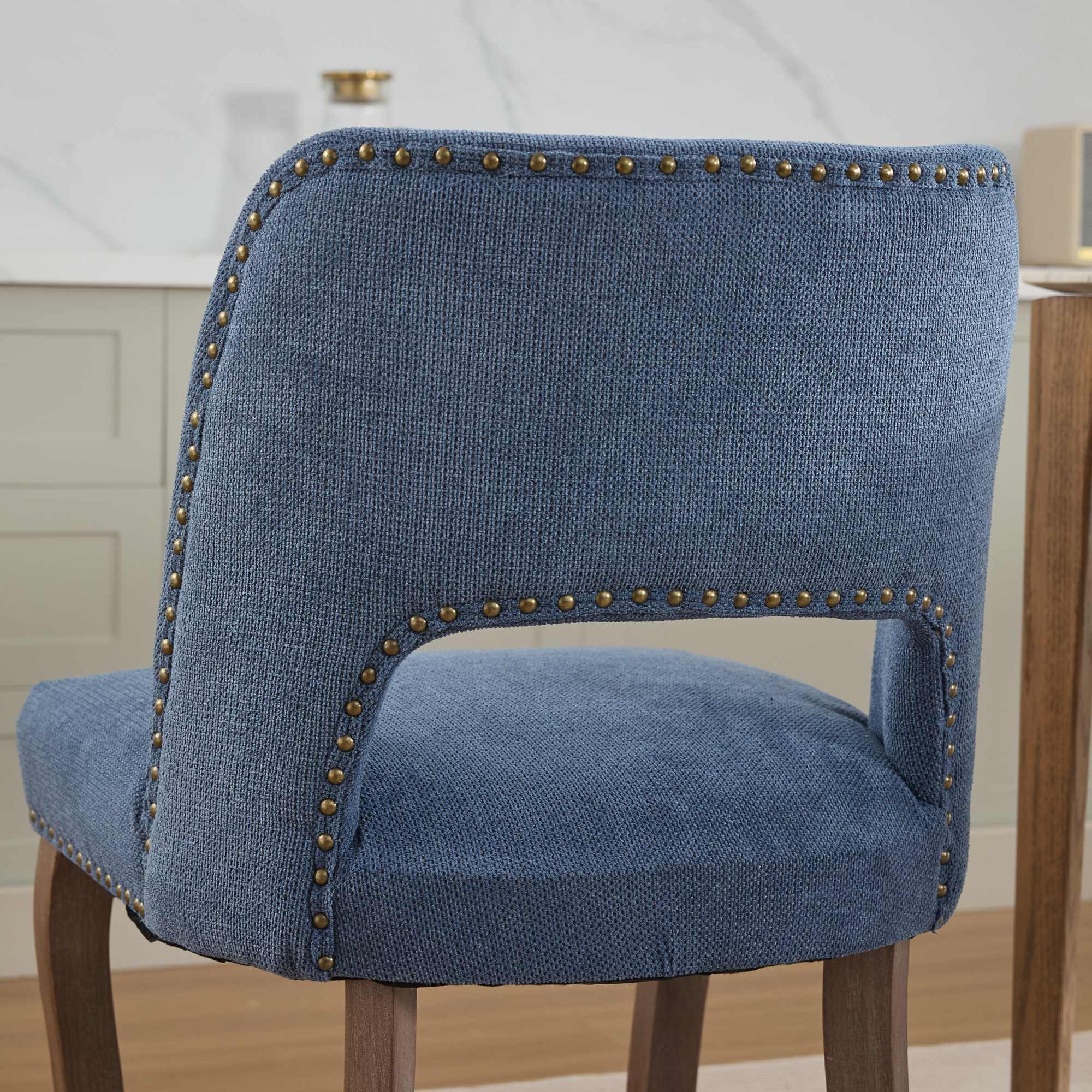 GDFStudio Set of 2 Brightwood Wooden Dining Chairs Modern Fabric ...