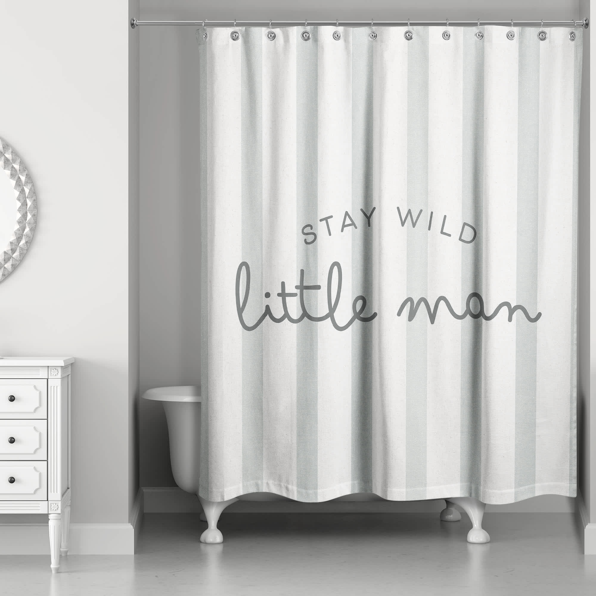 Creative Products Stay Wild Little Man 71 x 74 Shower Curtain in the ...