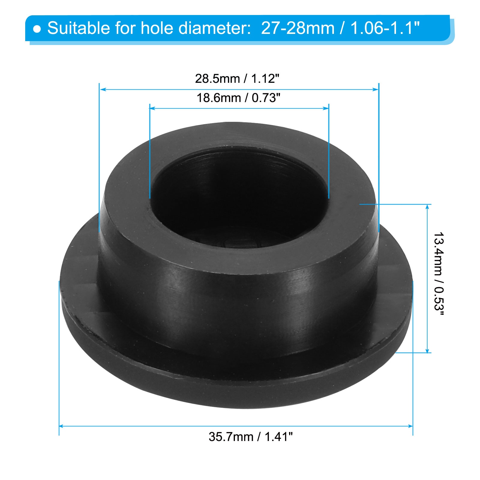 Unique Bargains 28.5mm Diameter Rubber Hole Plugs 6pcs Silicone Rubber ...