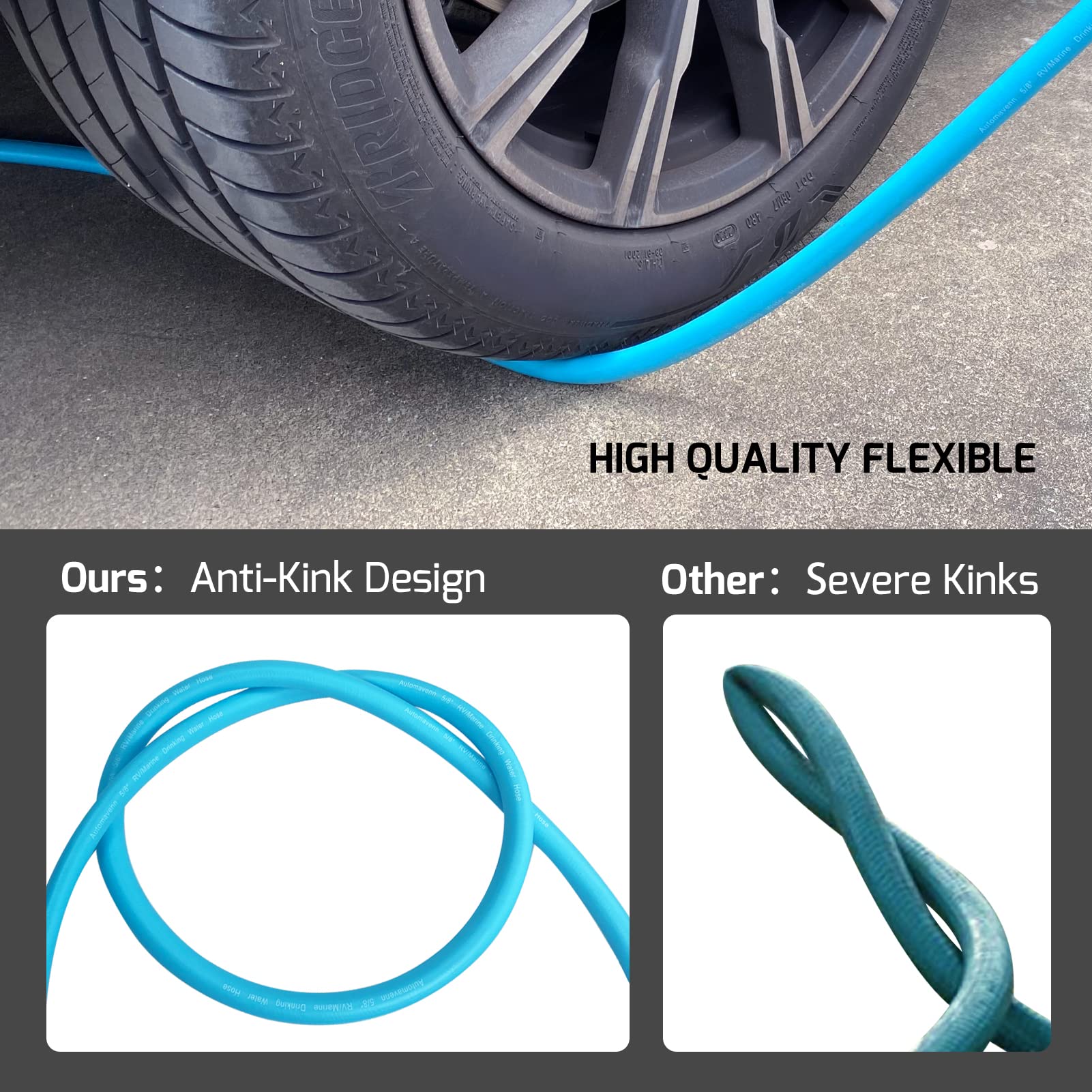 POWER SENTRY RV DRINKING HOSE 5/8-in x 25-ft Heavy -Duty Kink Free ...