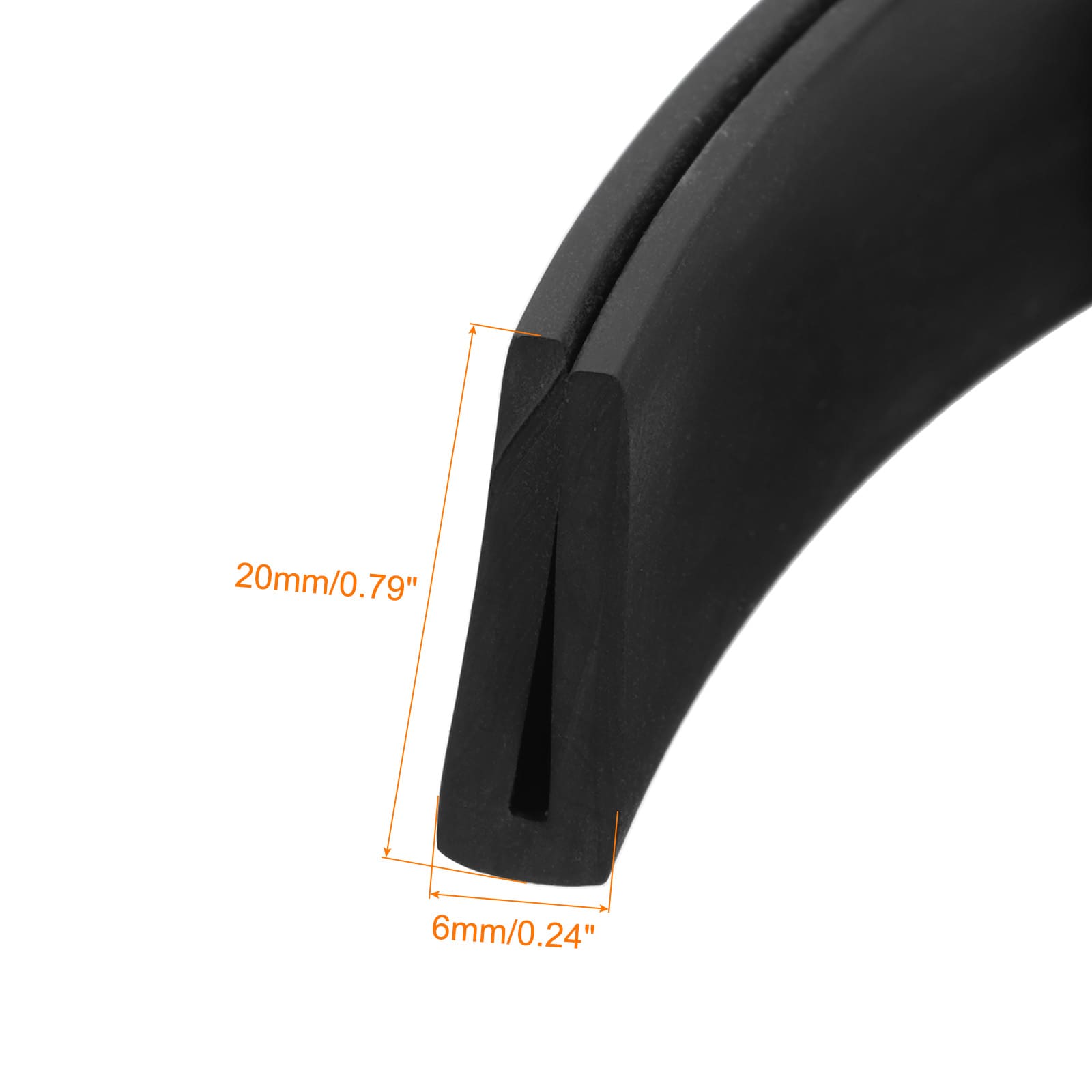 Unique Bargains U Channel Edge Trim 16.4ft Length Rubber Guard Seal ...