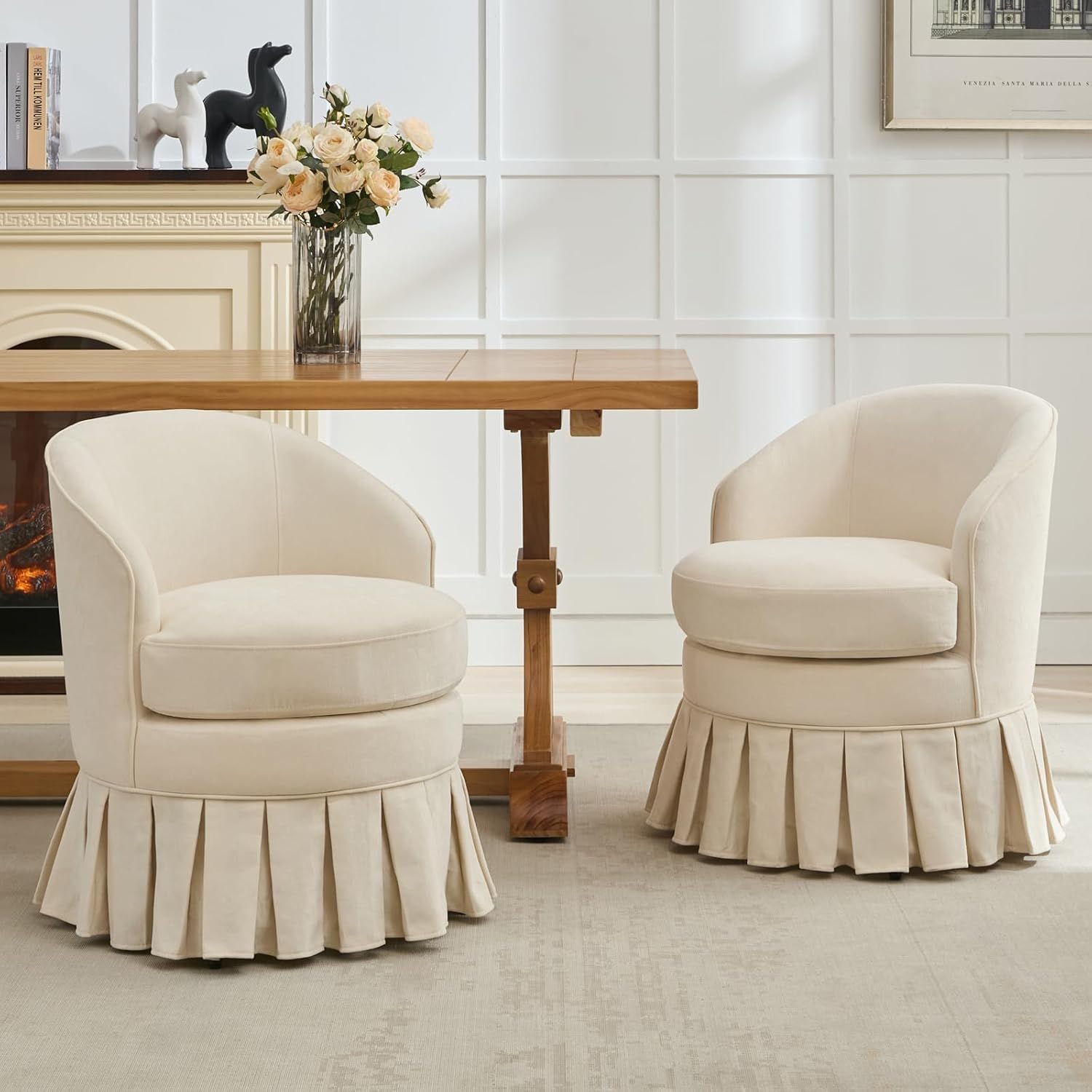 GarveeLife Mid Century Modern Upholstered Arm Chair with Tall Back and ...