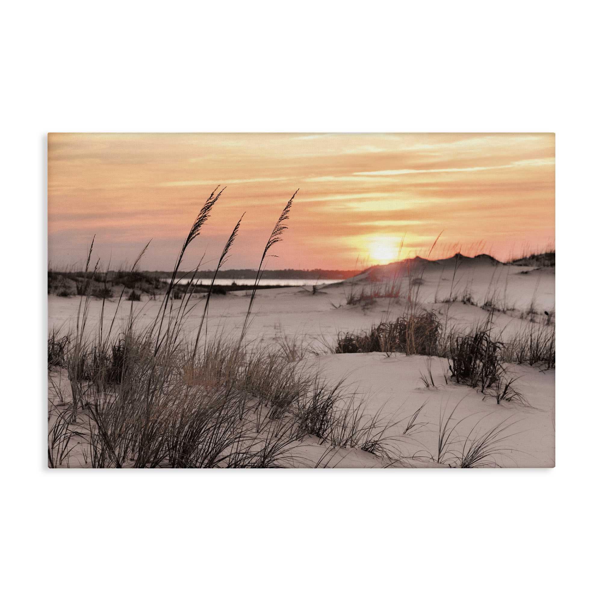 Stupell Industries Peachy Seashore Sunset Canvas Art 36 x 24 in the ...
