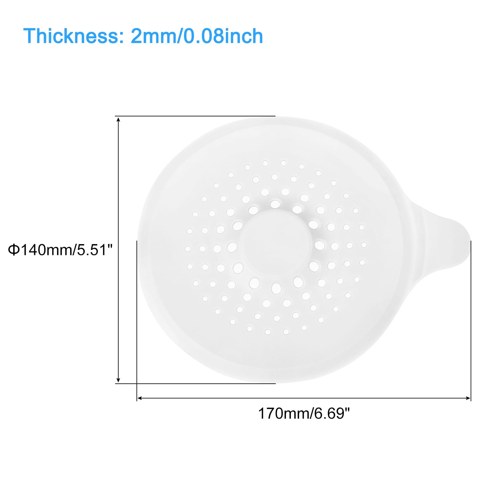 Unique Bargains Hair Drain Catcher 5.51inch Tub Drain Covers Drain ...