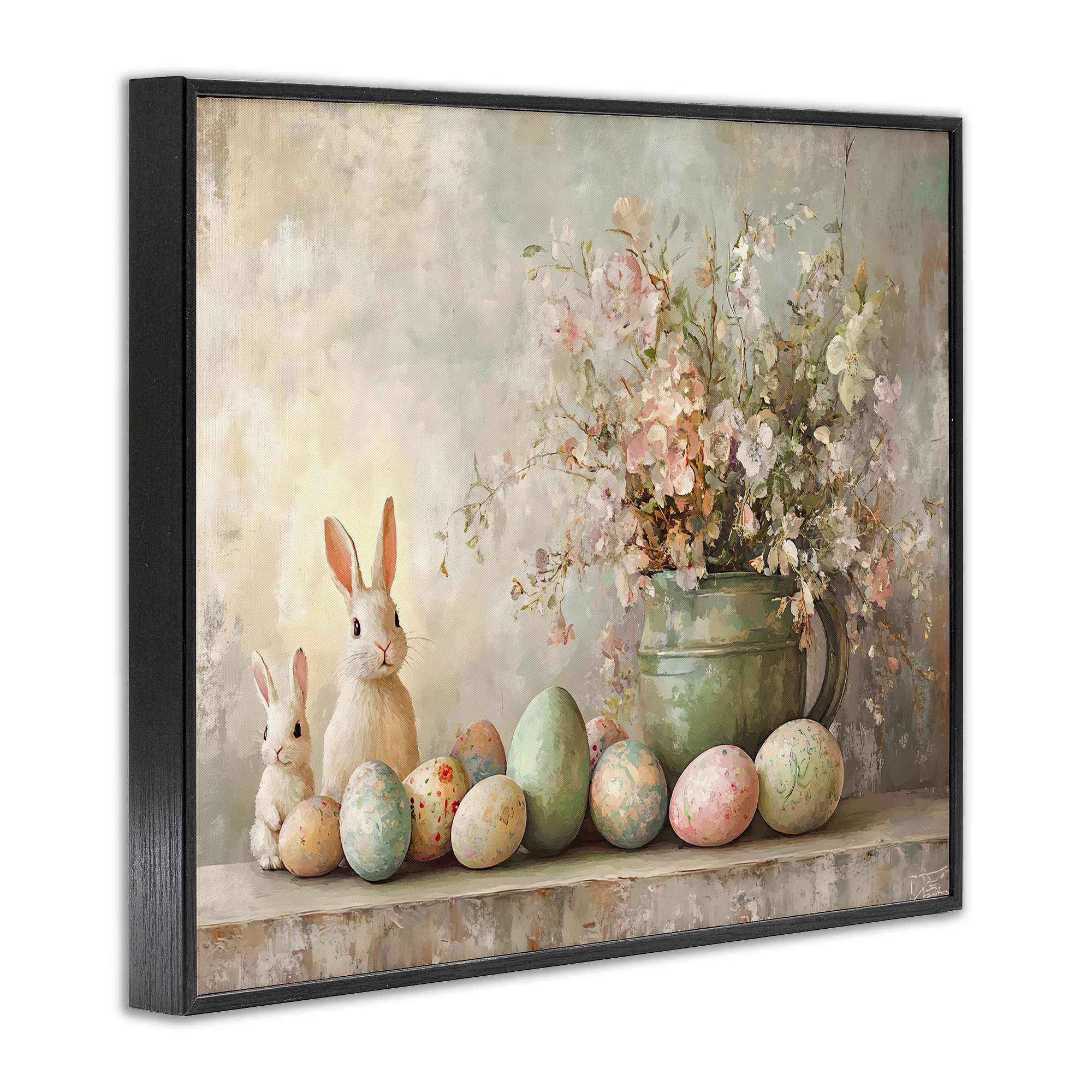 Stupell Industries Pastel Easter Still Life Black Framed Giclee Art 20 ...