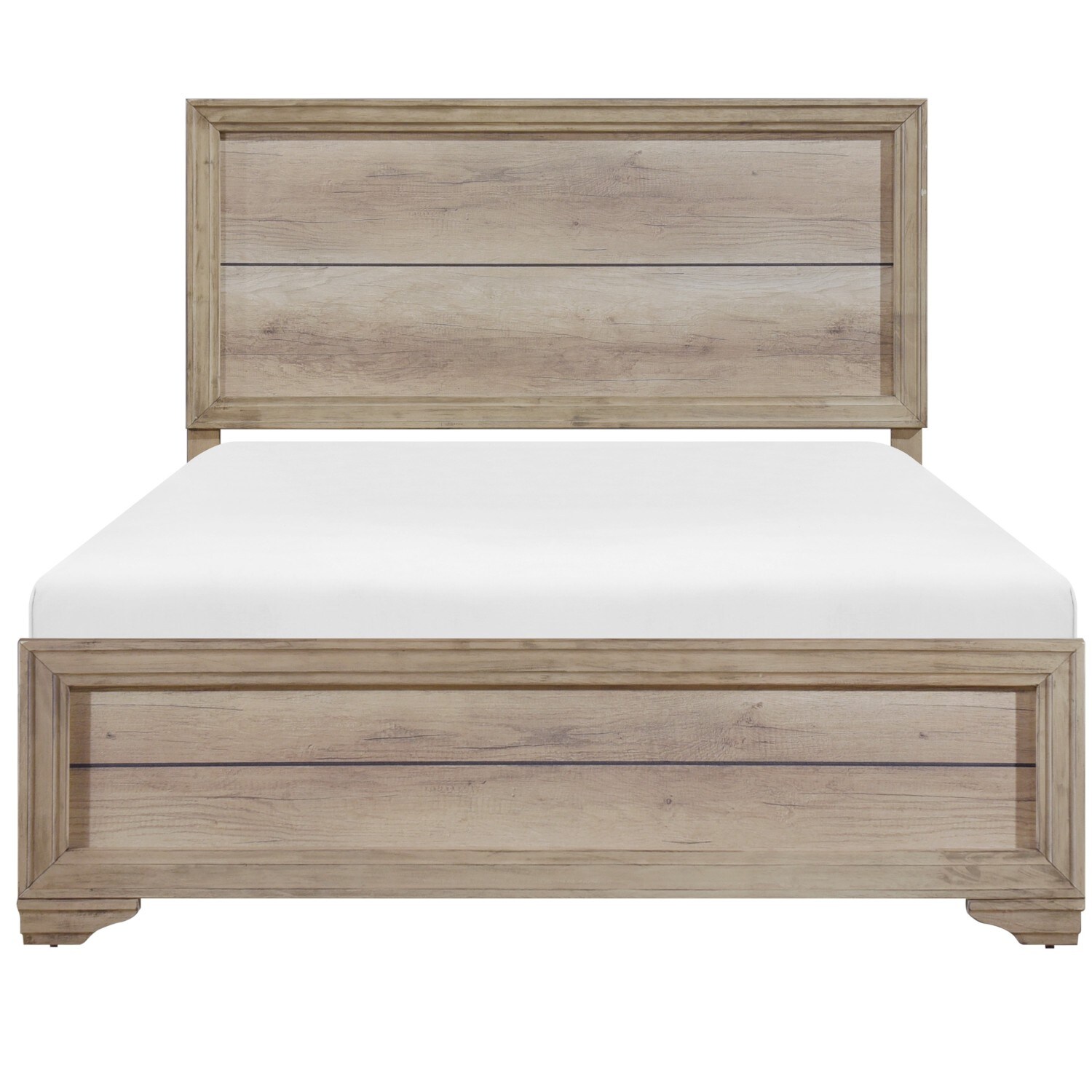 Streamdale Furniture Streamdale Full-Size Melamine Bed in Natural ...