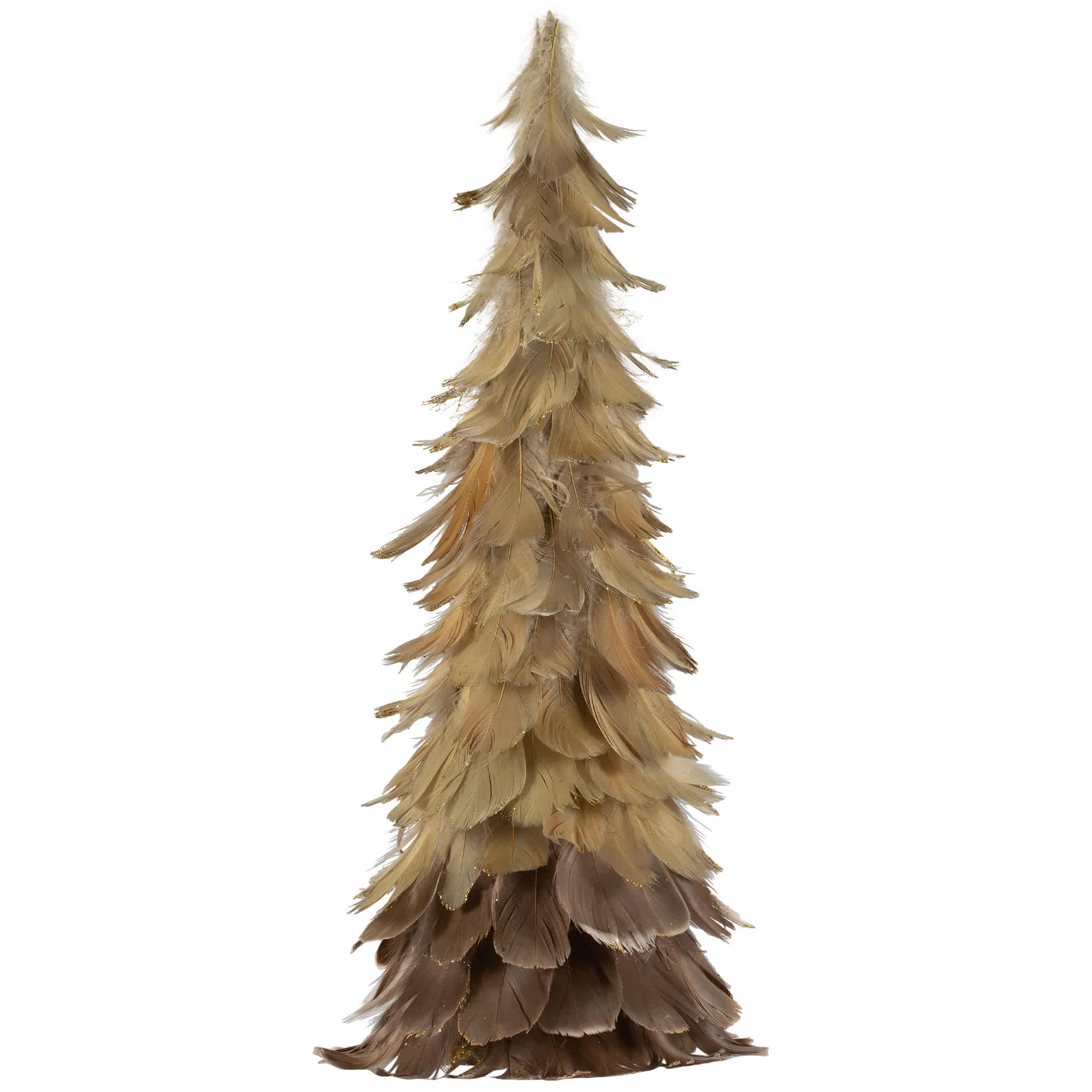 Northlight Feather Layered Cone Tree Christmas Decoration - 19.5 inch ...