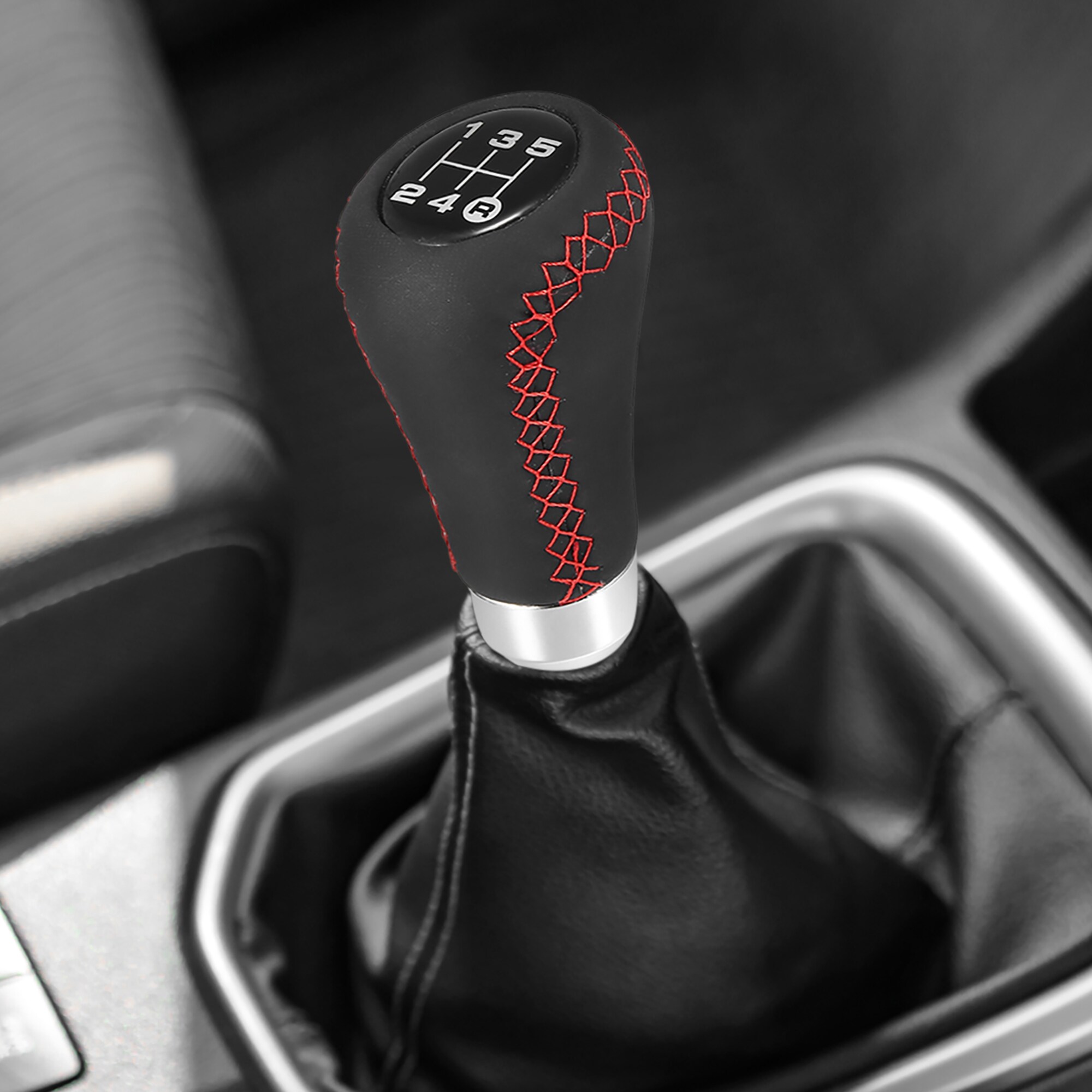 Unique Bargains Black Universal 5 Speed Auto Car Gear Lever Shifter ...
