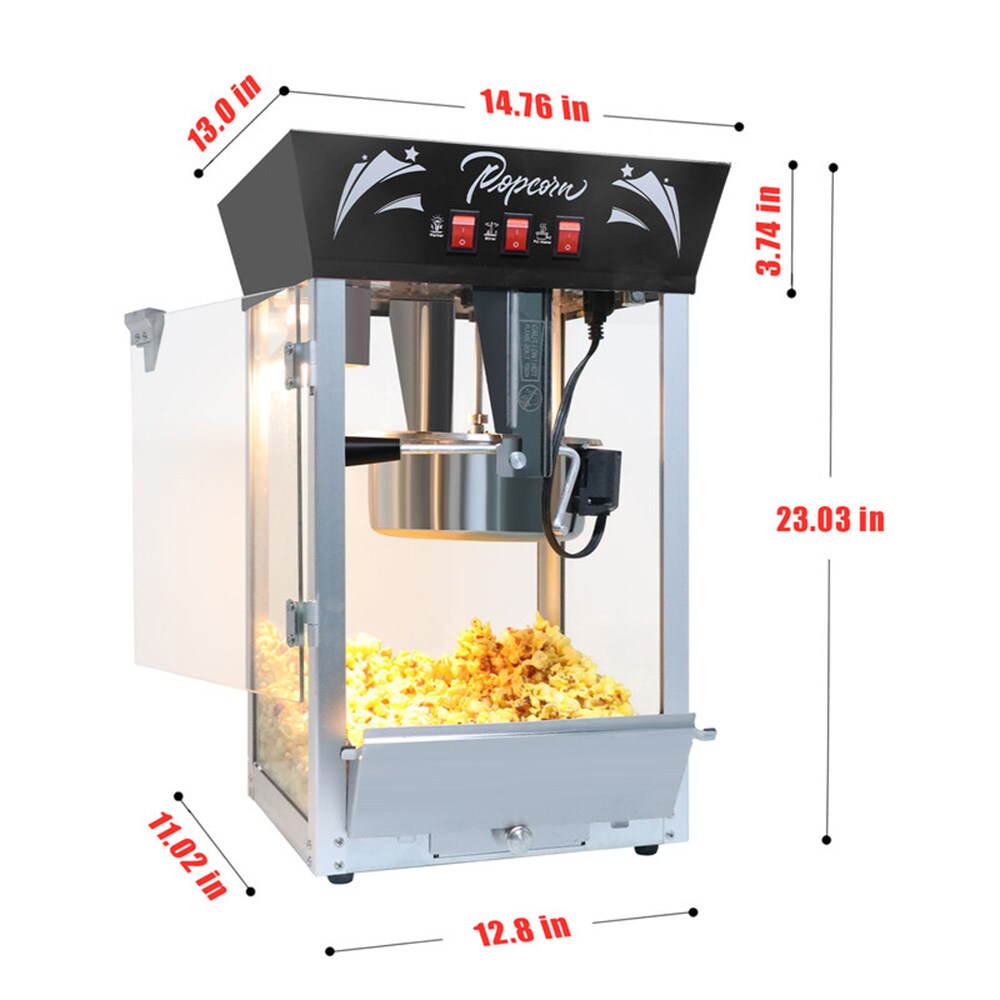 KitchenTour Commercial Popcorn MAKER Machine 12 Ounce Kettle Stainless ...