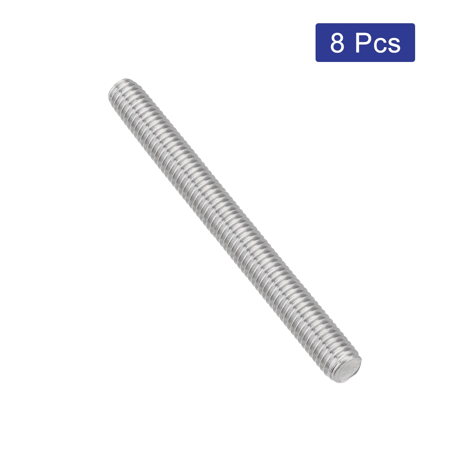 Unique Bargains 8pcs Fully Threaded Rod M8 x 80mm 304 Stainless Steel ...