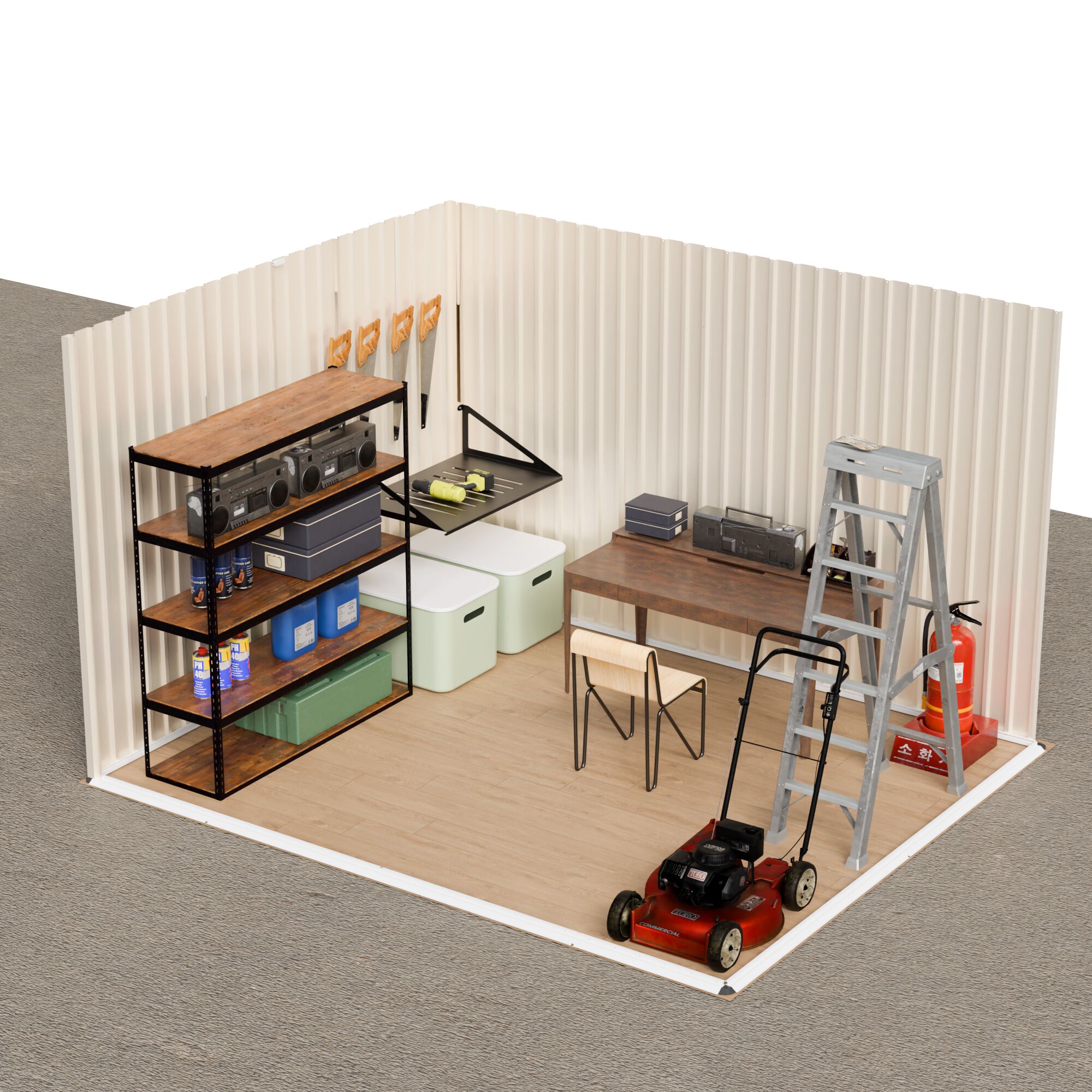 LOVMOR 10x8 Feet White Color Outdoor Garden Shed Aluminum alloy frame ...