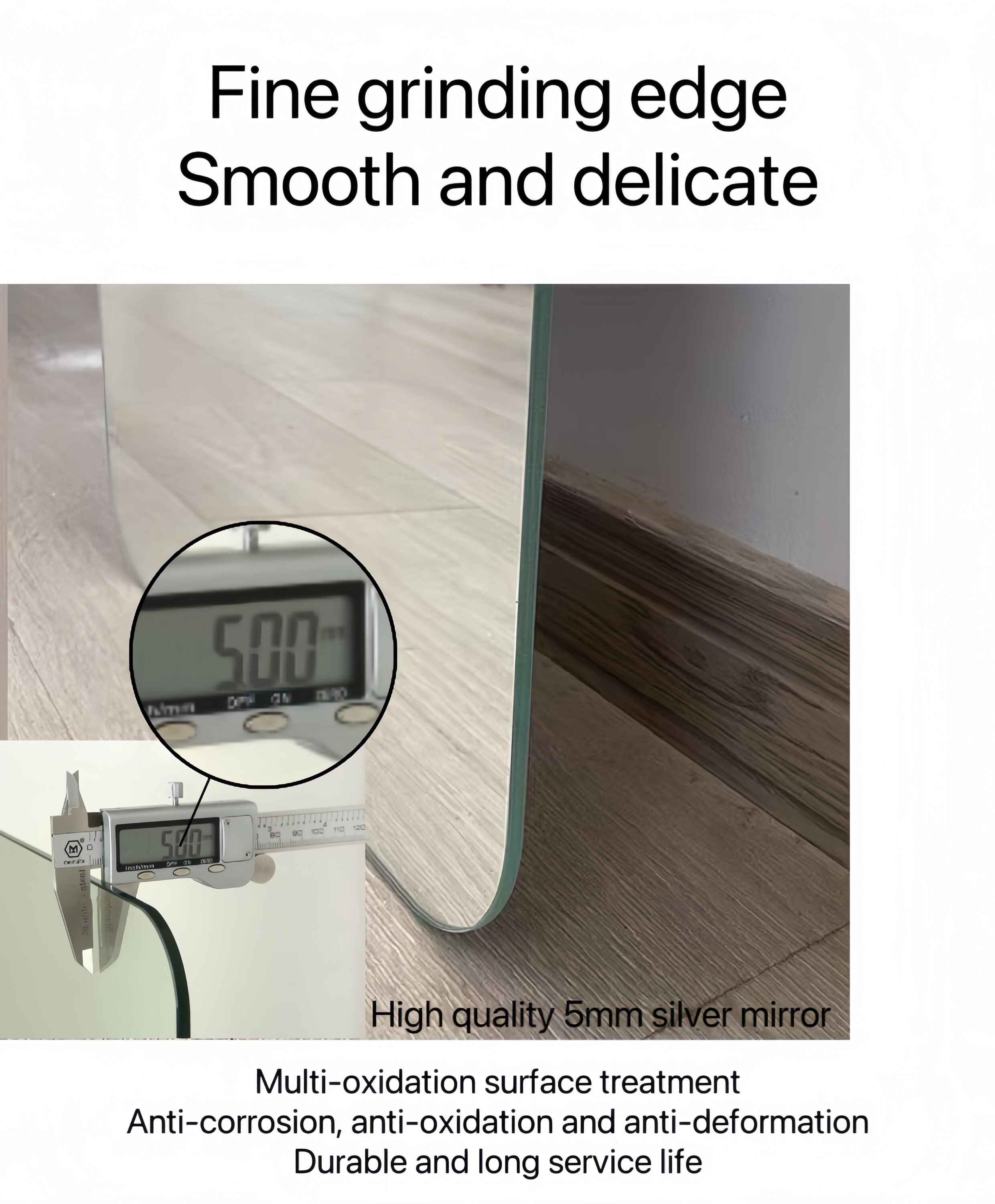 Yocada 56-in Wx 15-in HFull Body round corner mirror for Living Room ...