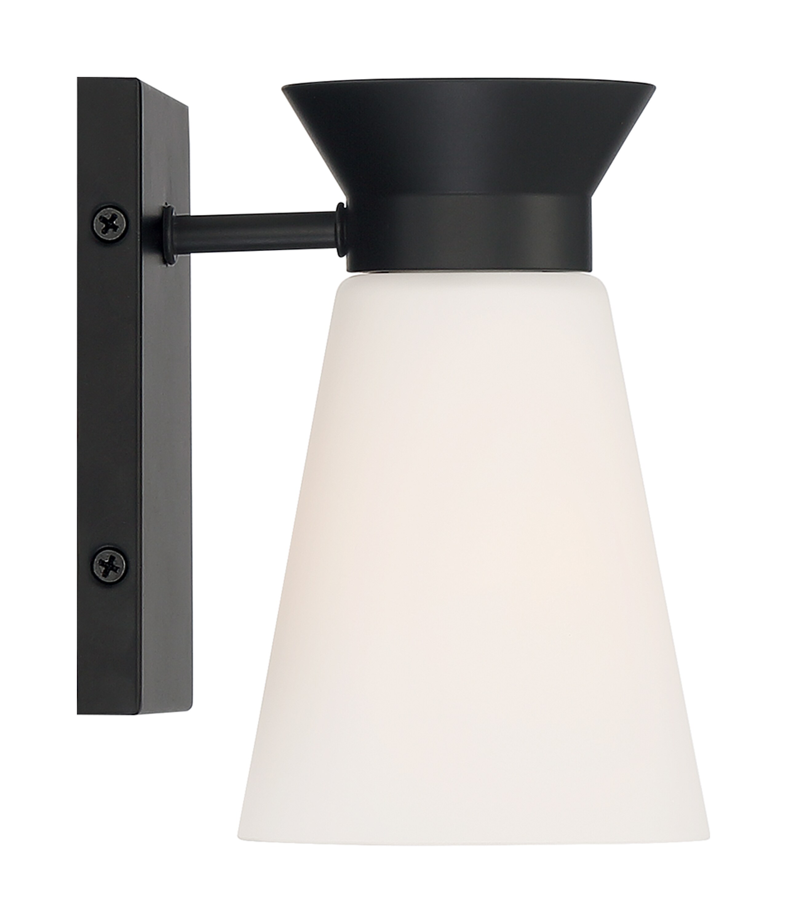 SATCO NUVO Caleta 4.75-in W 1-Light Black Led,Incandescent Wall Sconce ...