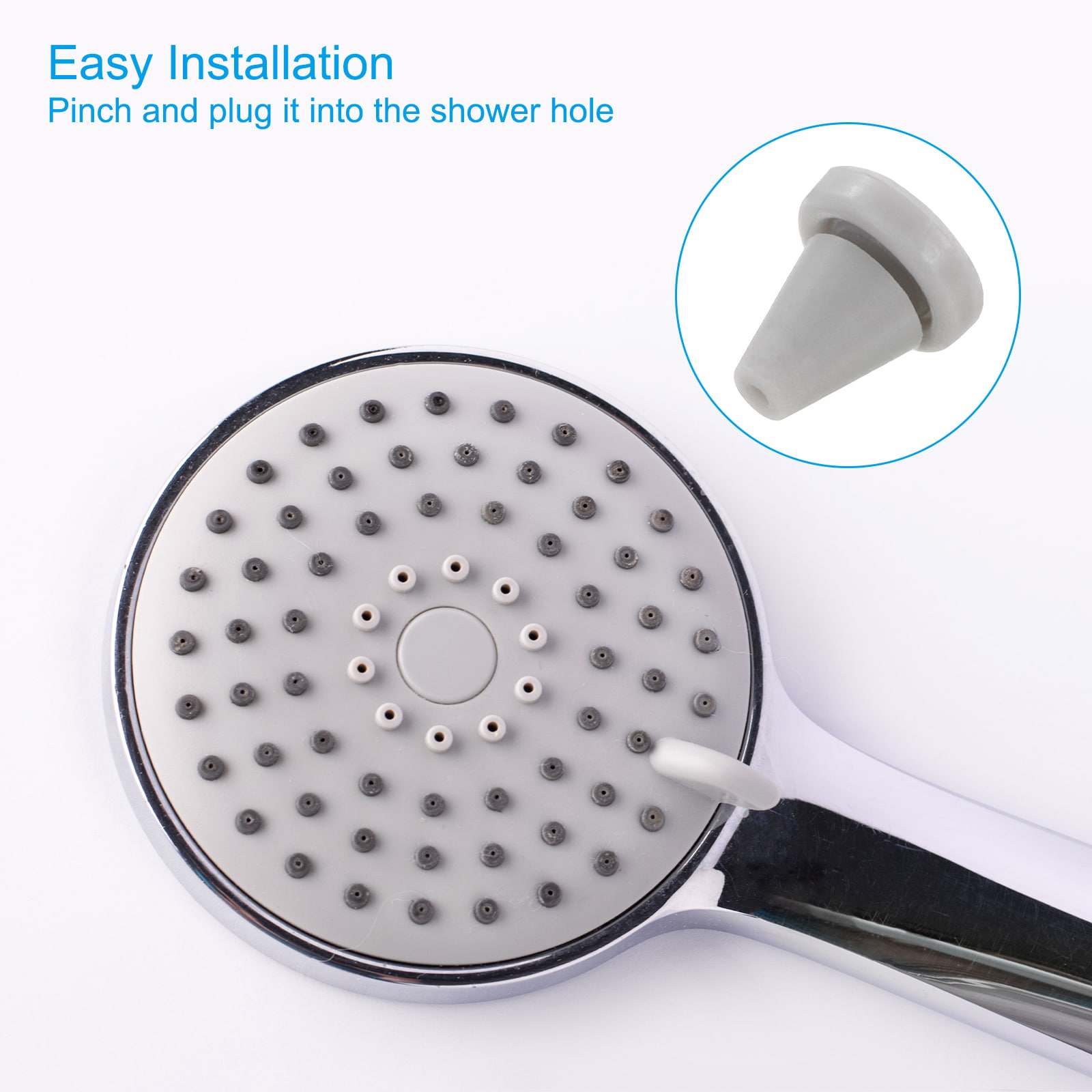 Unique Bargains 100pcs Shower Head Replacement Nozzles Silicone Nozzle ...