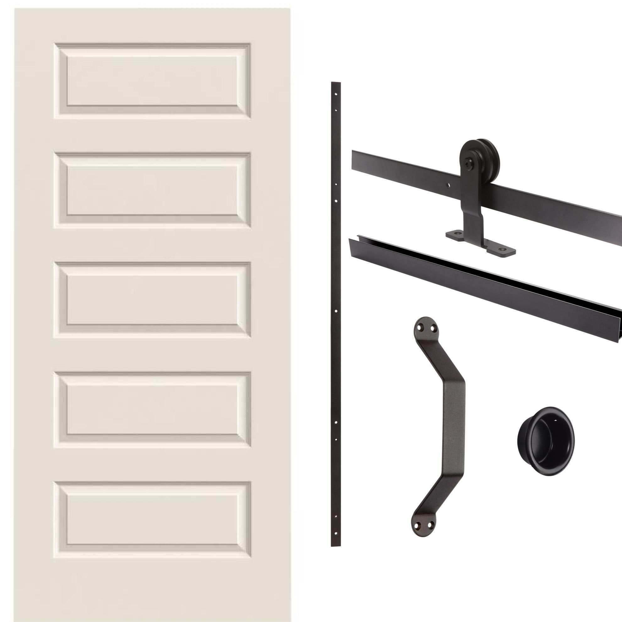 Shop JELD-WEN Rockport 36-in x 80-in Primed 5-panel Smooth Hollow Core ...