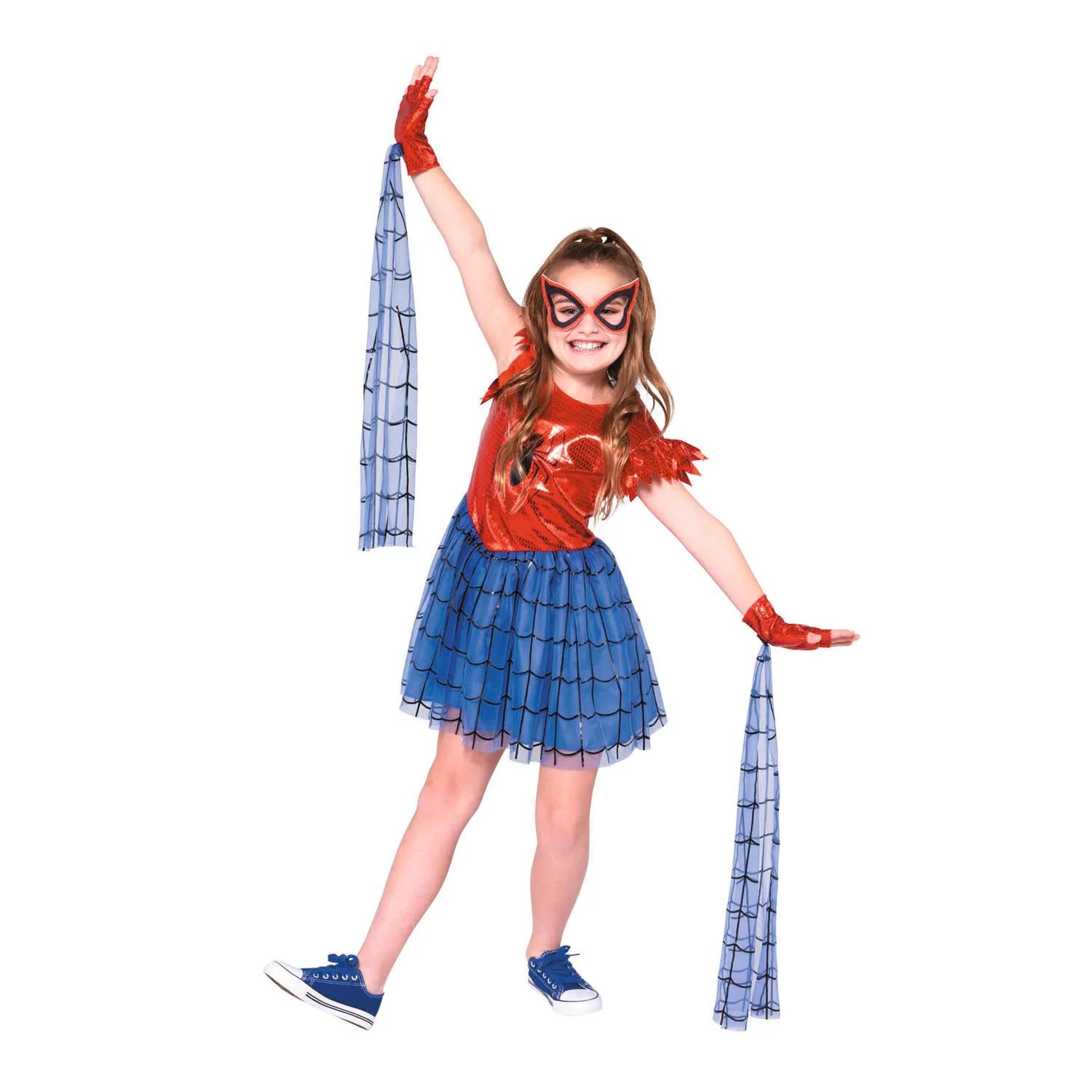Jazwares Marvel Girls' Spider-Man Dress Halloween Costume Dress - Red ...
