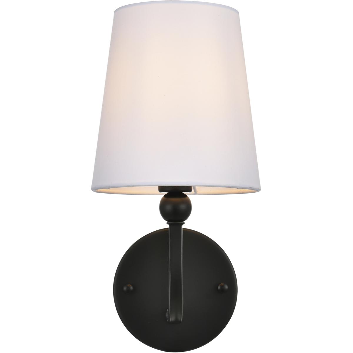 Elegant Lighting Living District LD7322W6BLK Colson 1 Light 6 inch ...