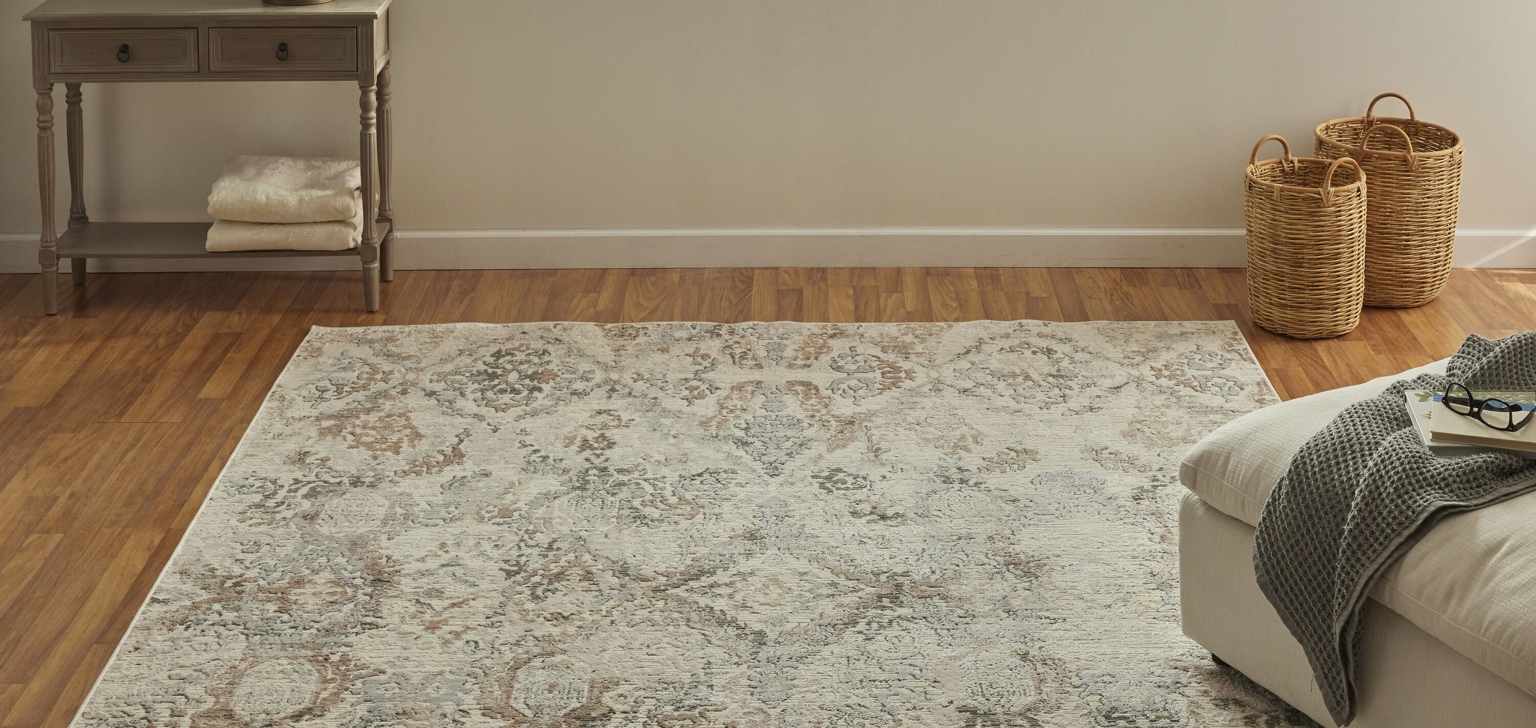 allen + roth 8 X 10 (ft) Beige Indoor Area Rug 1-832-150 at Lowes.com