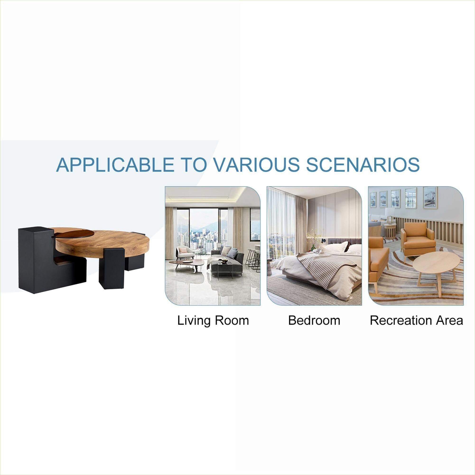 Watnature Coffee Table Fletimesible Space Detachable Design ...