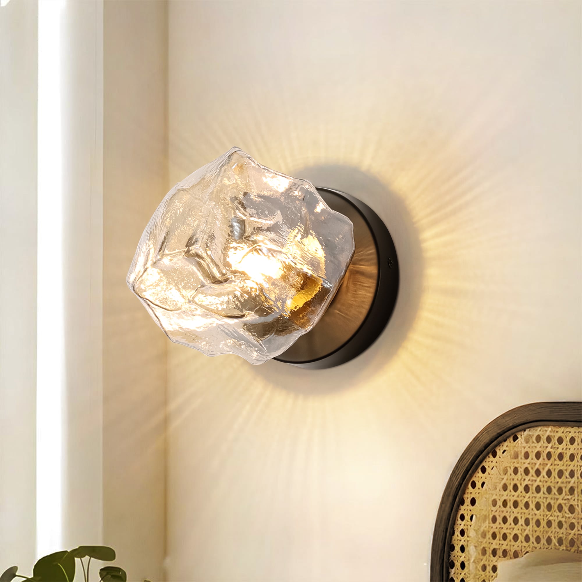 Y'INSP Forte 5.9-in W 1 -Light Matte Black Mid-century Wall Sconce in ...