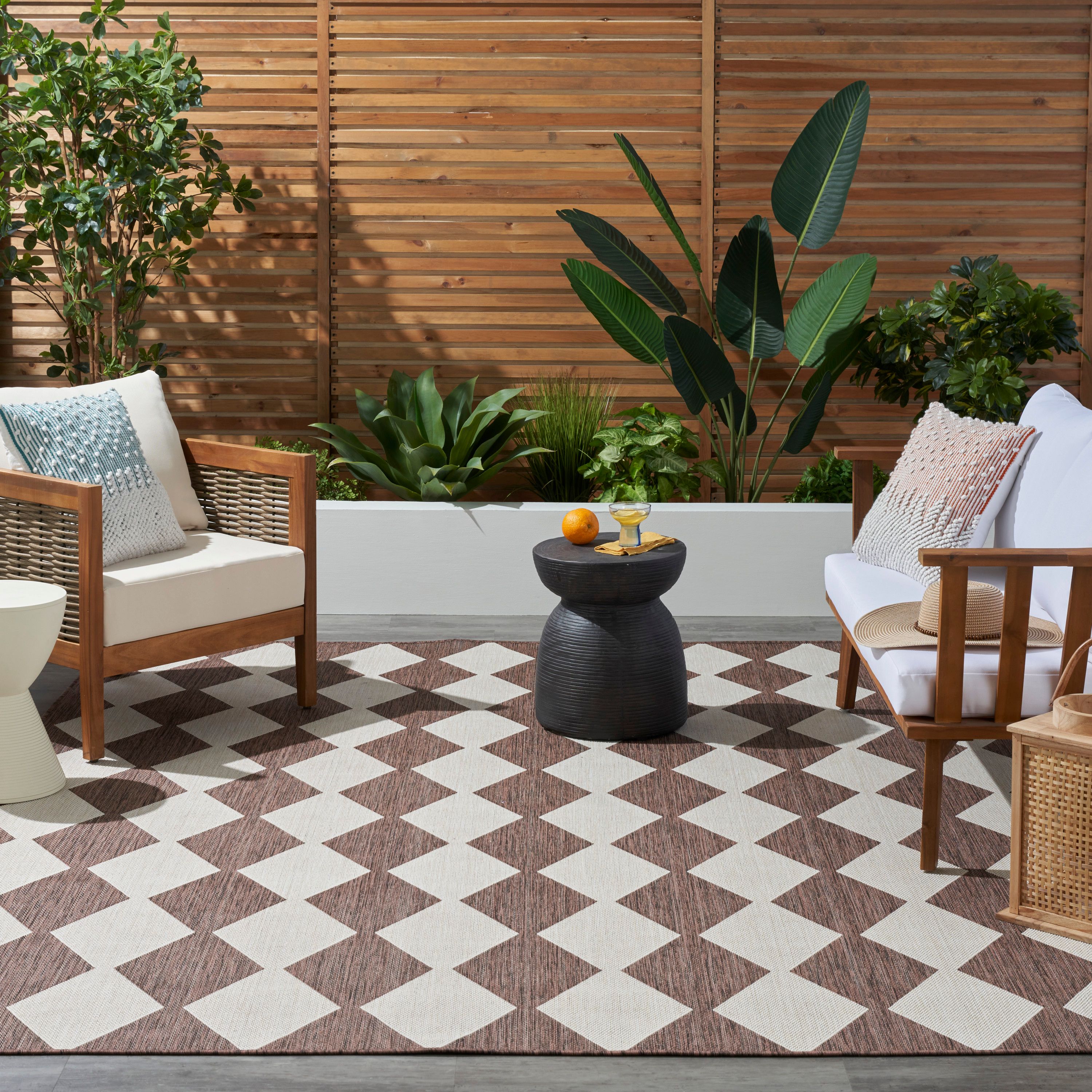 Nourison Home Positano 8 x 10 ft Natural Indoor or outdoor Area Rug in ...